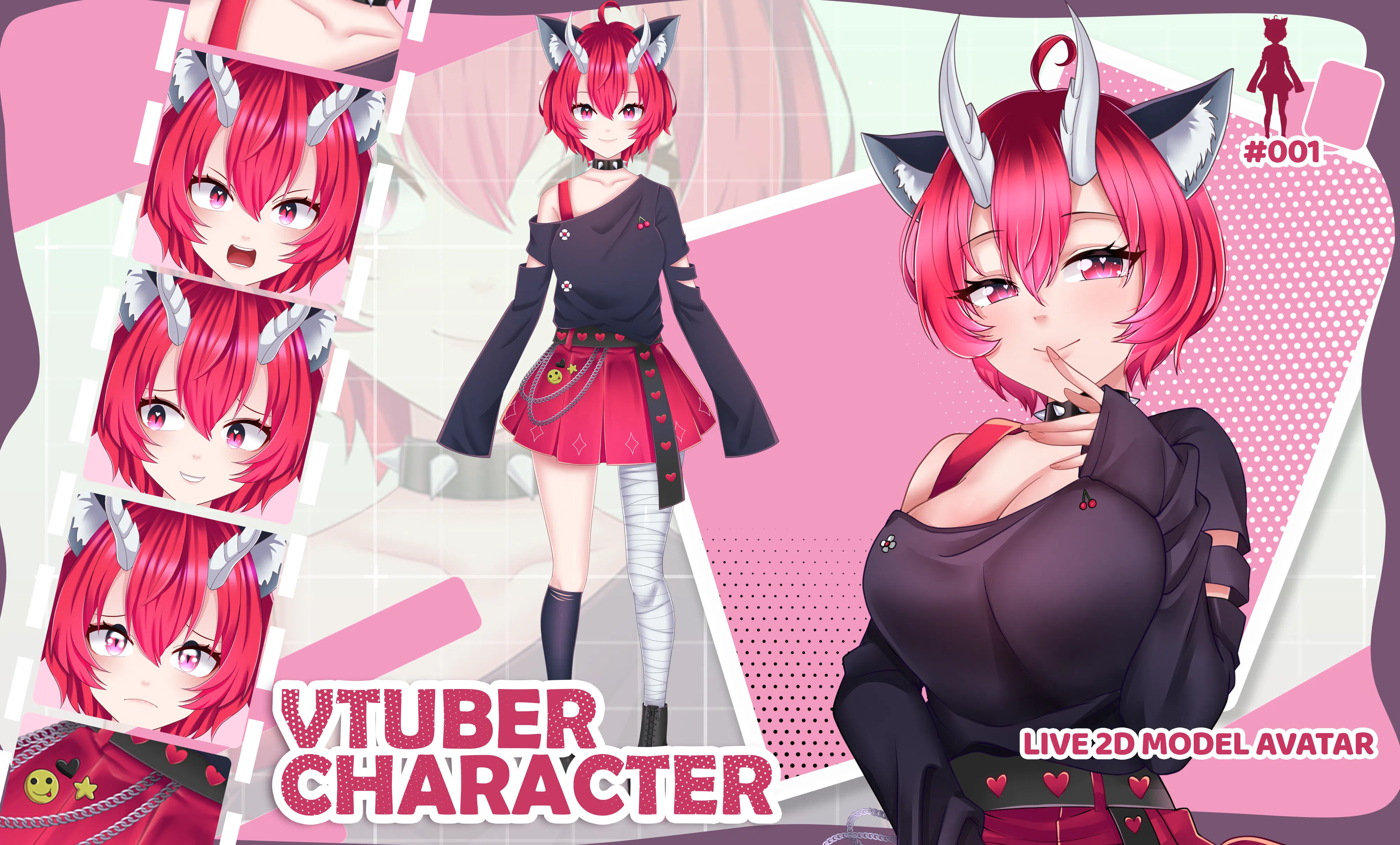 Vtuber Model | Full body ( Live 2D art Model ) by Rikka Akana (@Rikka) | VGen