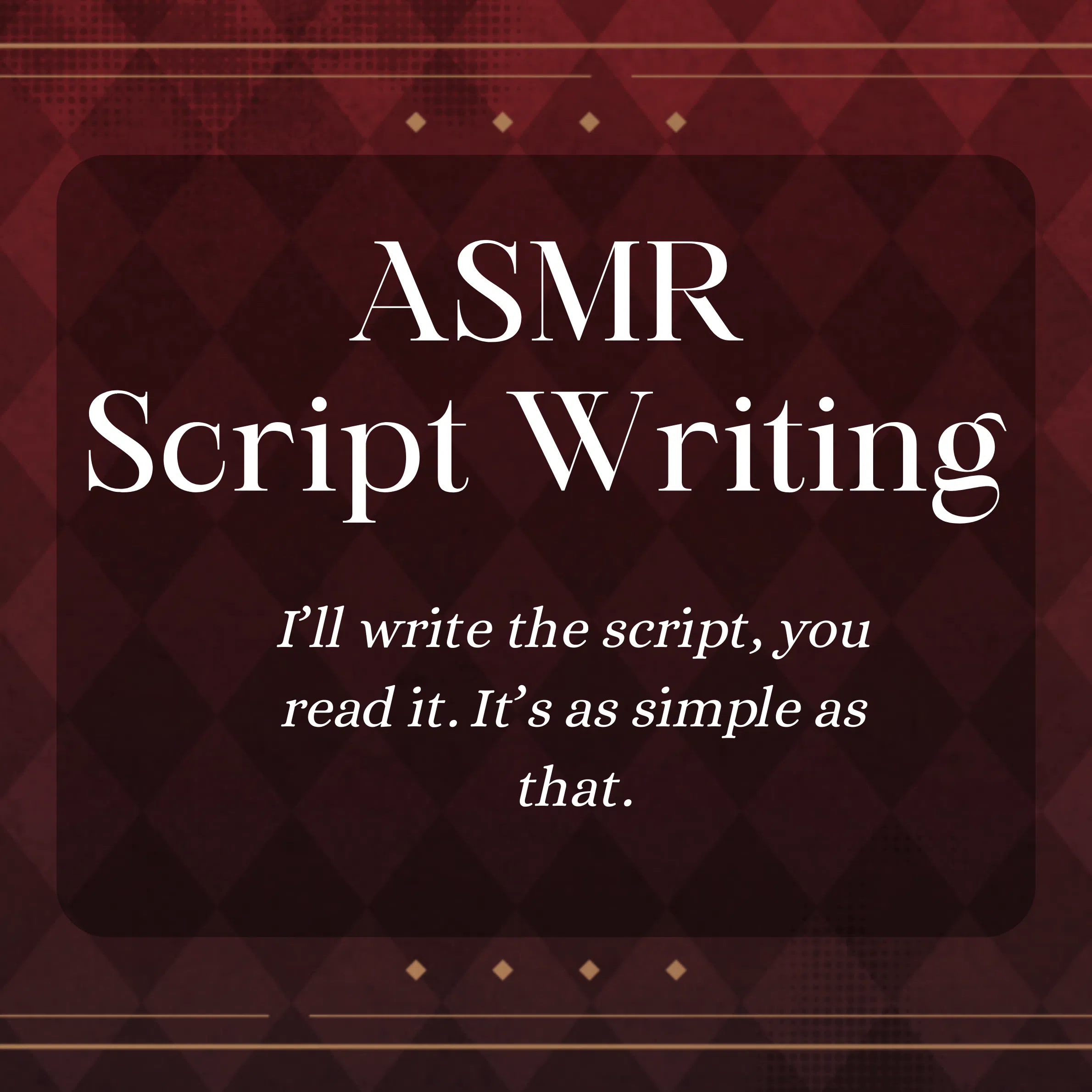 ASMR Script Writing by MissedStrange (@missedstrange) | VGen