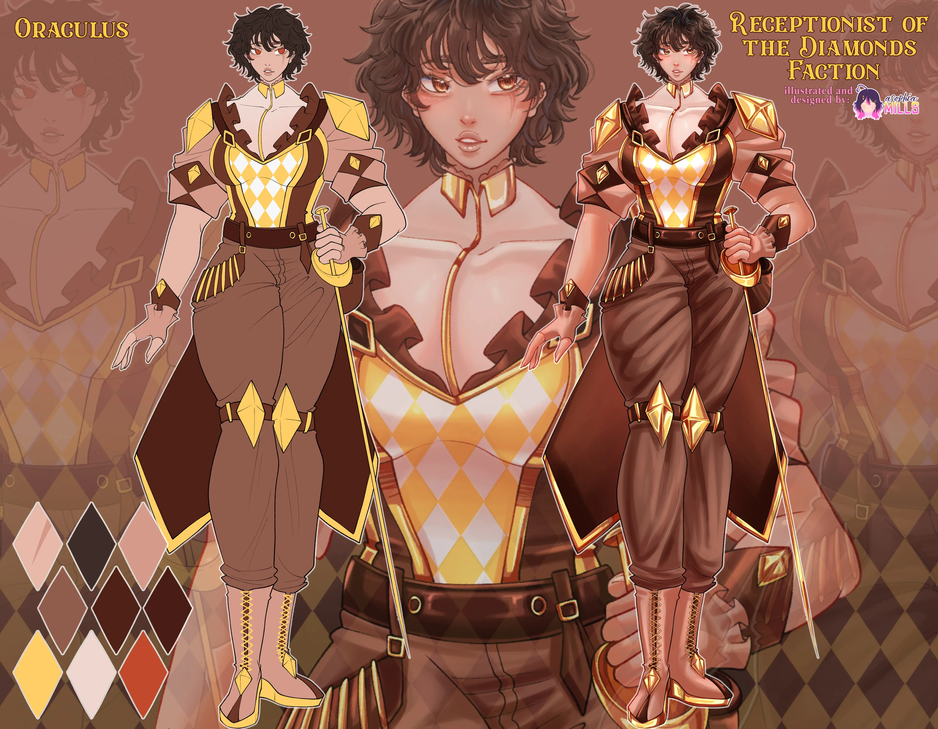 Character Design Reference Sheet // Full / Half Body by Asophia Mills (@asophiamills) | VGen