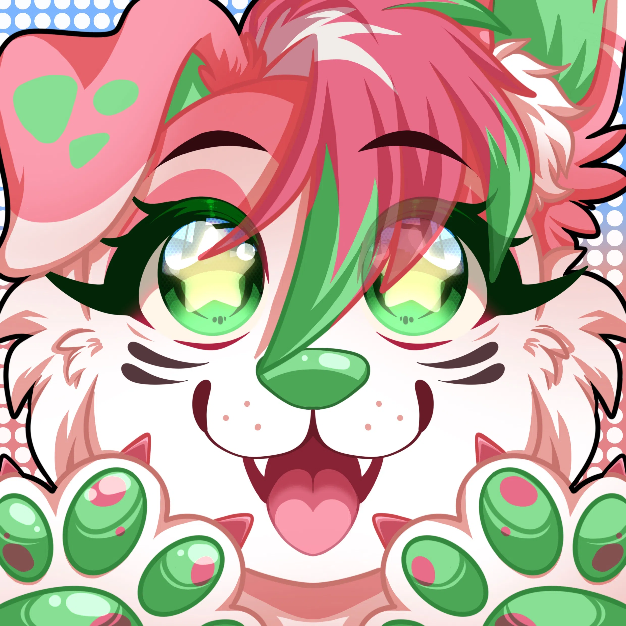 Furry Peeking YCH Icon by Kitten.Katt.Art (@KittenKattArt) | VGen