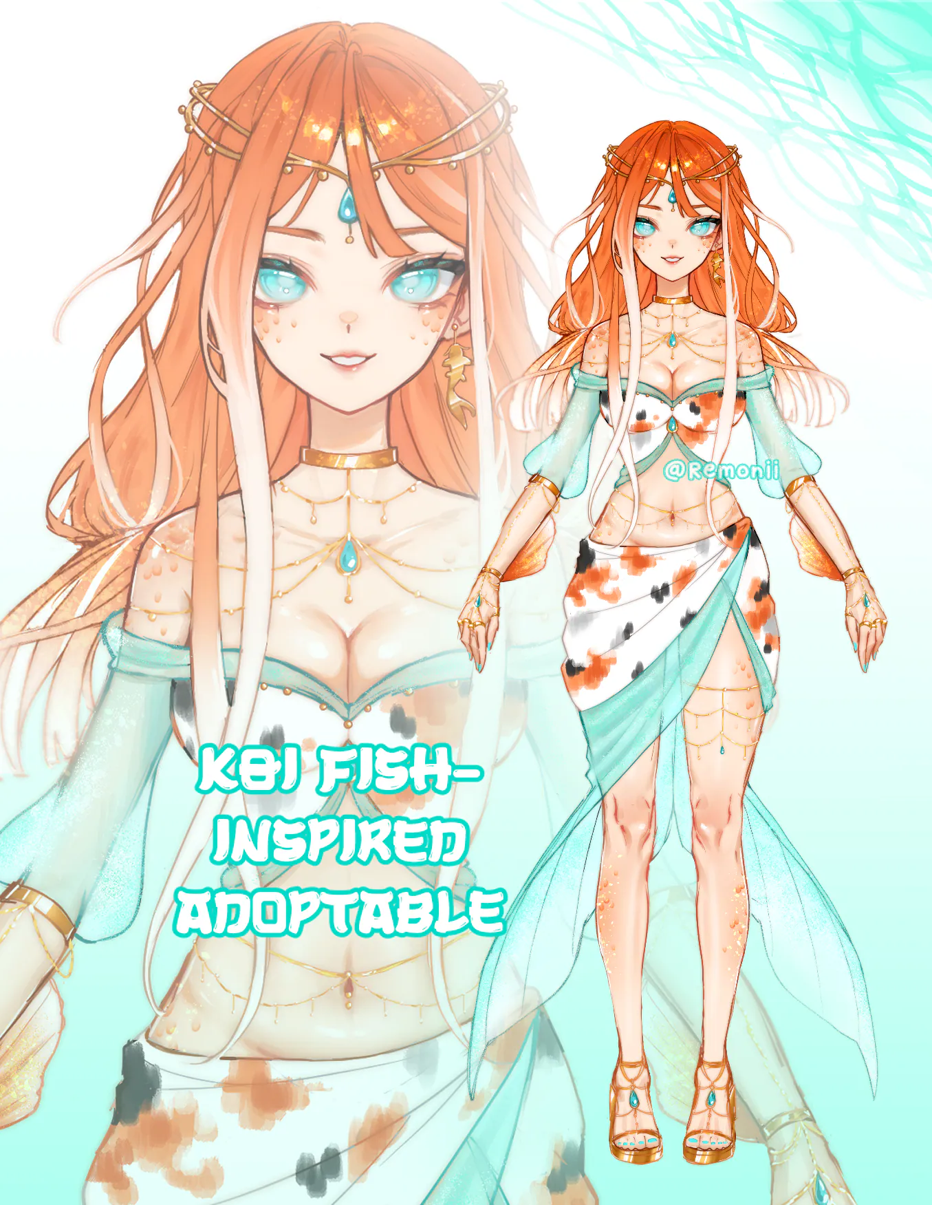 Koi Fish-Inspired Character Design | VGen