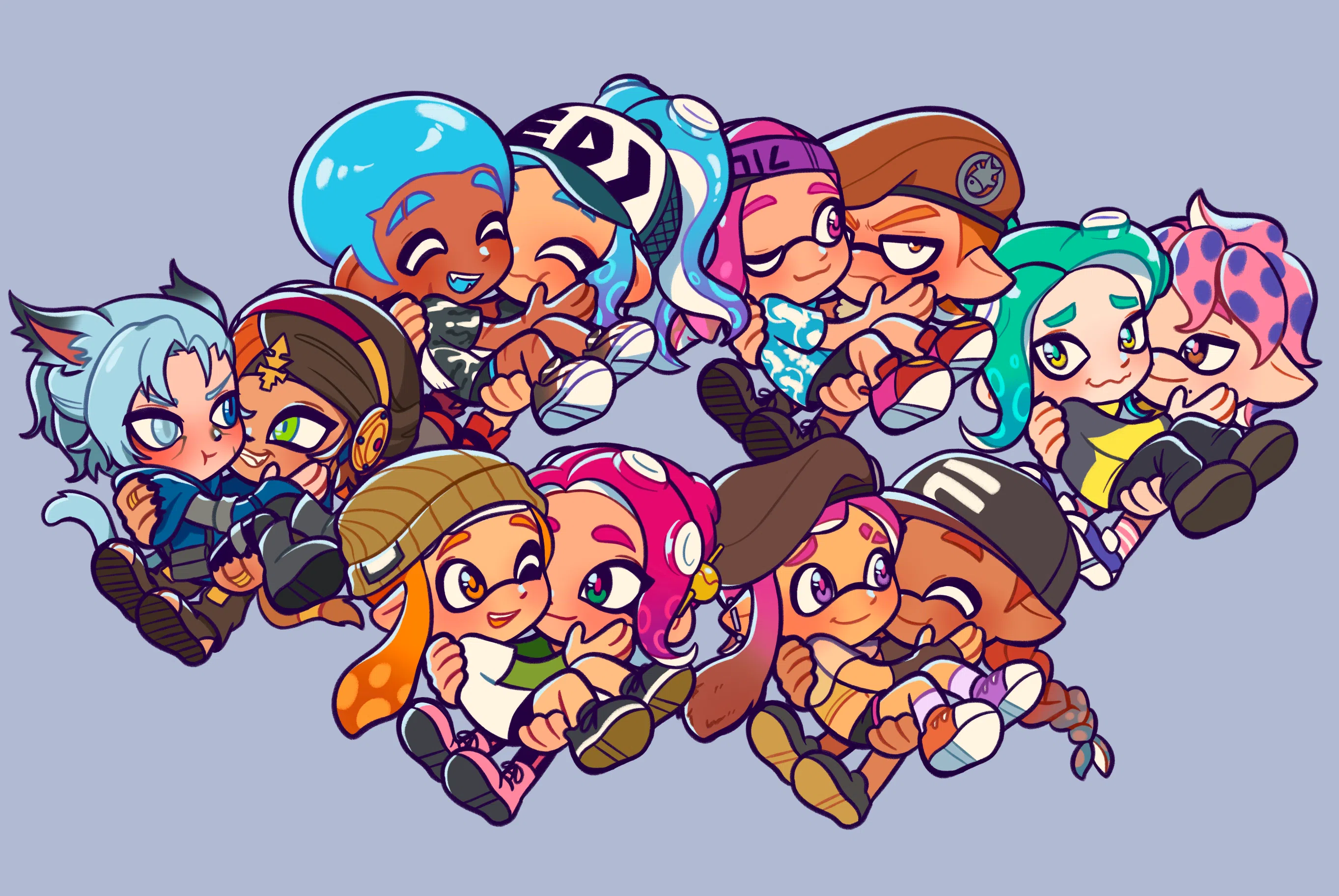 YCH Chibi Couple Carry by arumikat (@arumikat) | VGen