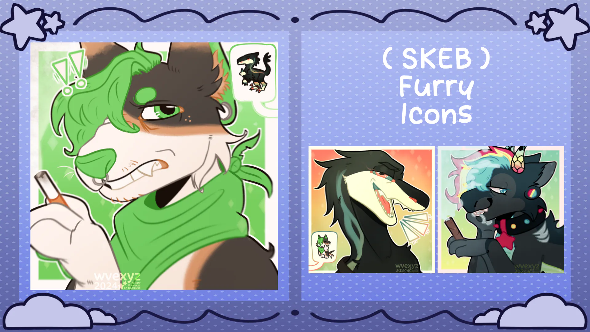 SKEB // Furry Icons ! by WVEXYZ ☆ (@wvexyz) | VGen