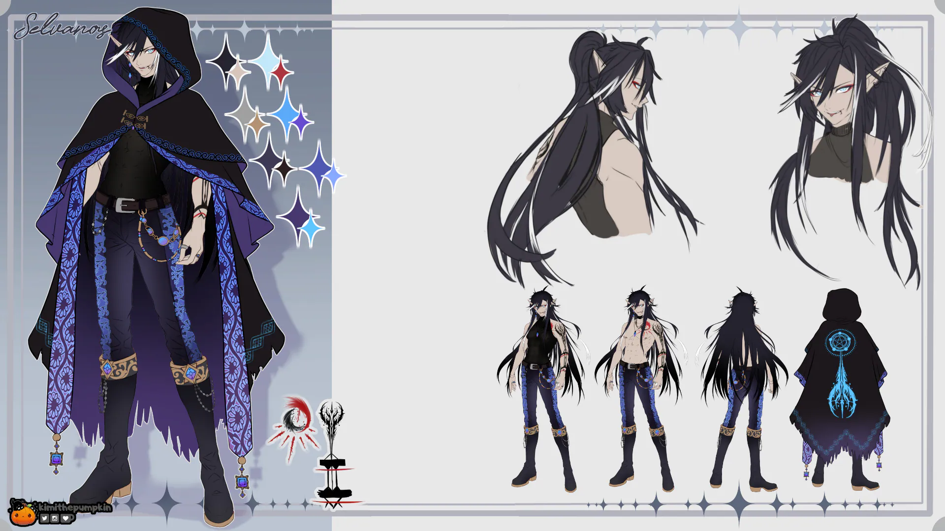 Original character reference sheet (Chibi and Normal characters) by ...