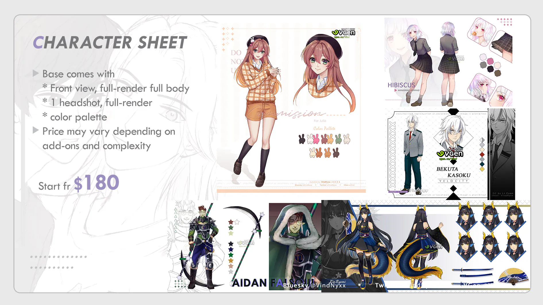 Character Sheet by VindNyxx (@Vind) | VGen