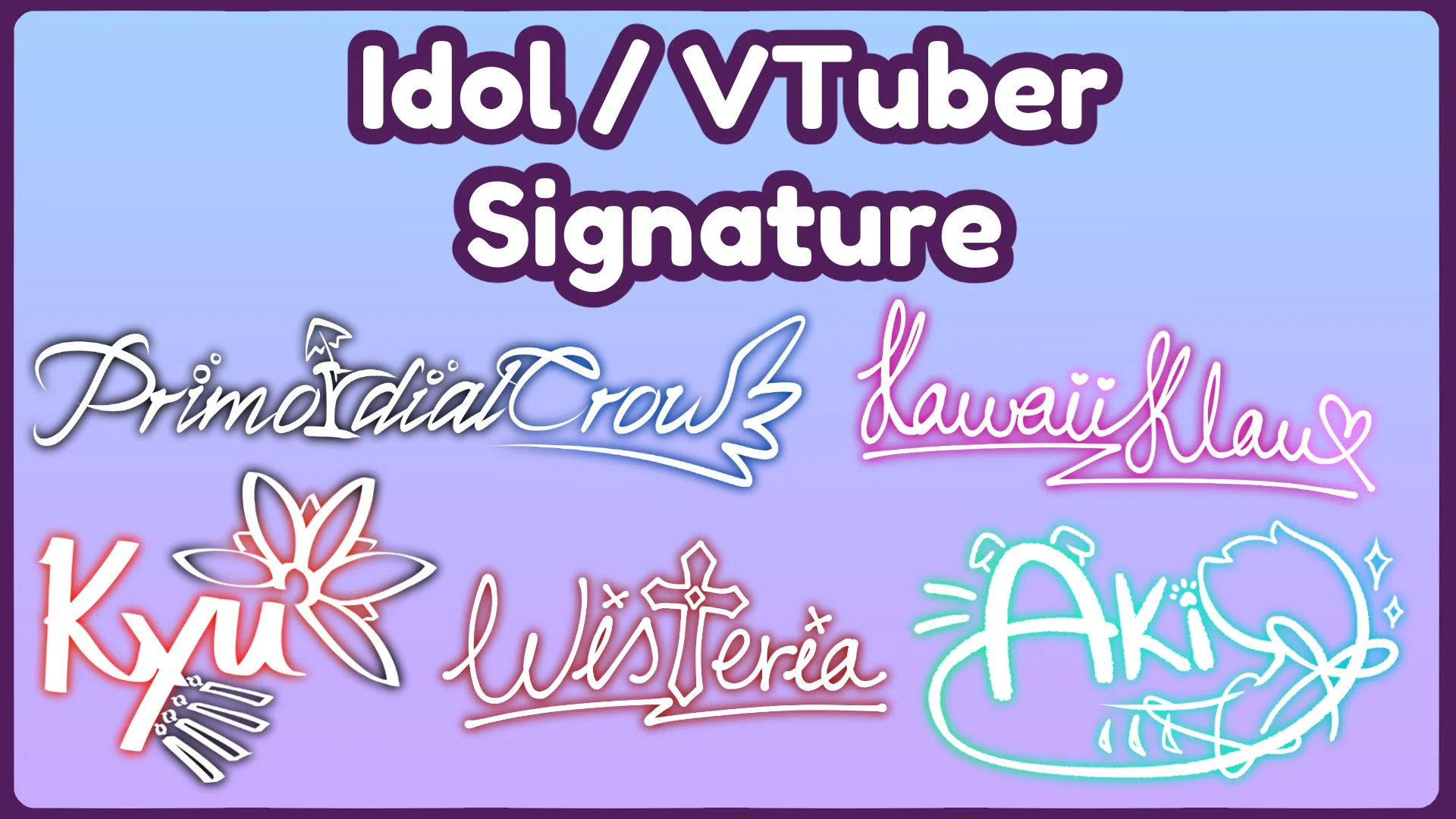 Idol / VTuber Signature Logo | Surprise me (Skeb) Style by KawaiiKlau ...