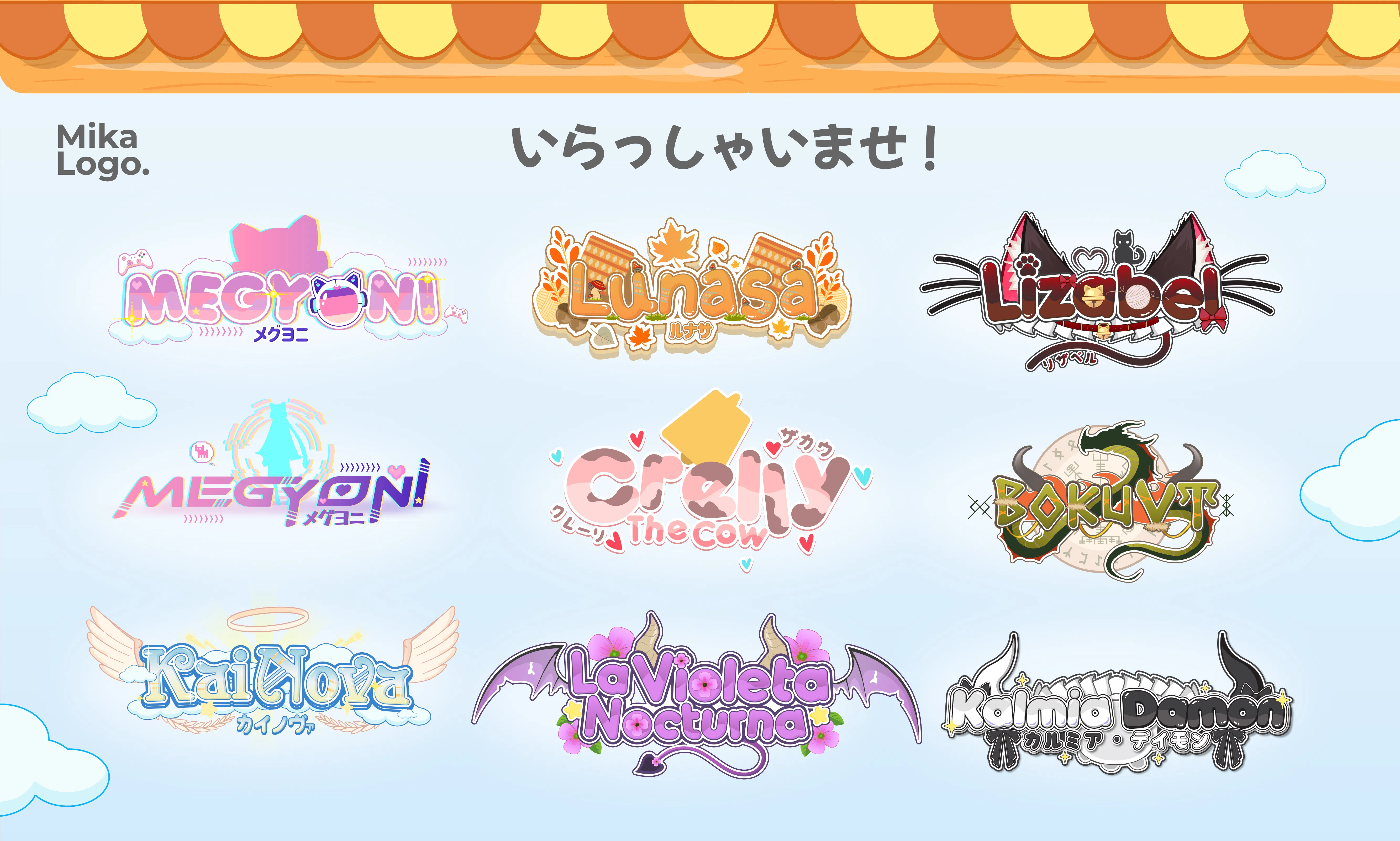 CUSTOM VTUBER Logo Design PREMIUM ( 2 Logos ) by MikaLogo (@MikaLogo ...