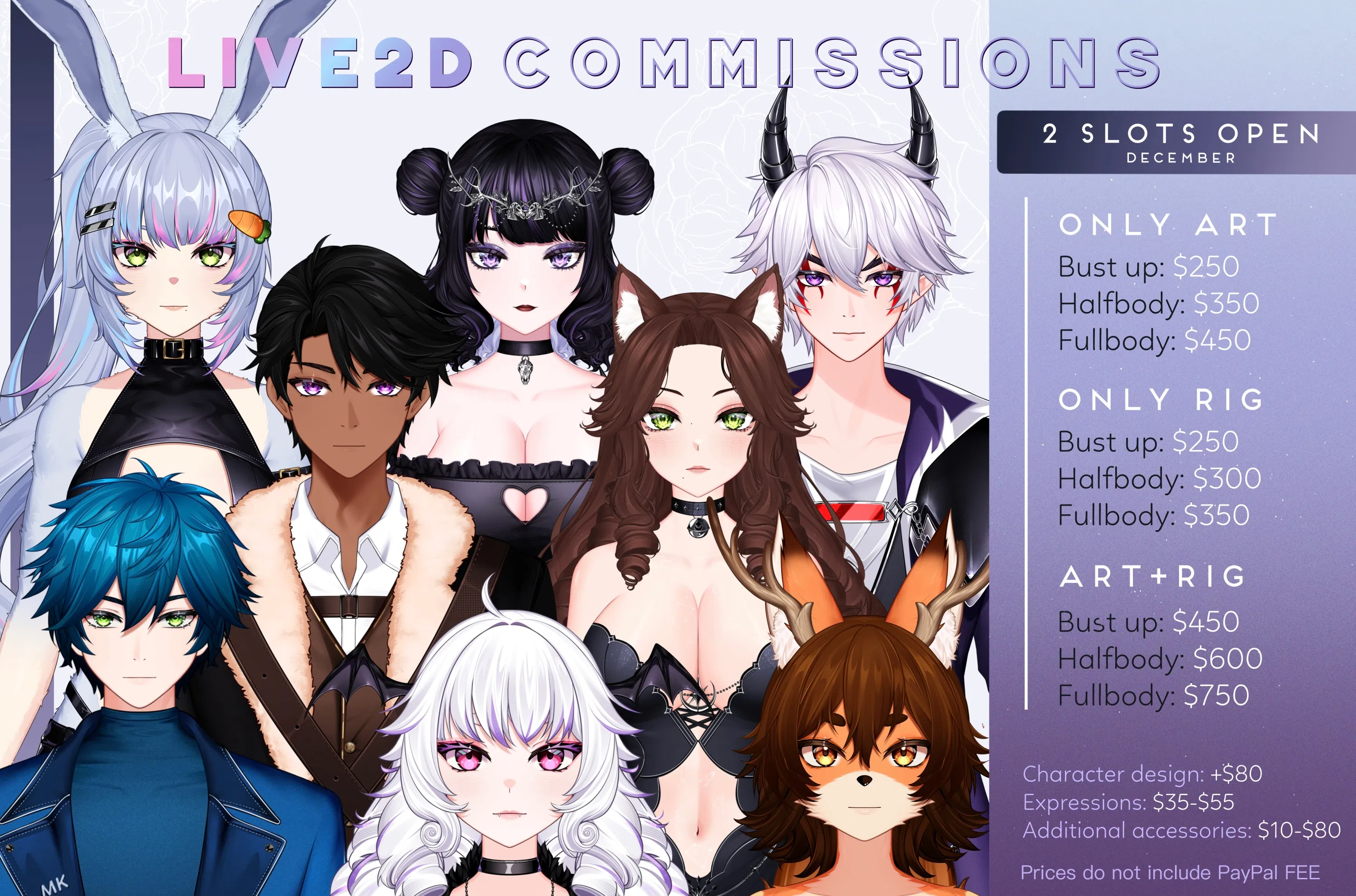 Vtuber model (Art+rig package) (Live2d) by Mofu (@Mofuart) | VGen