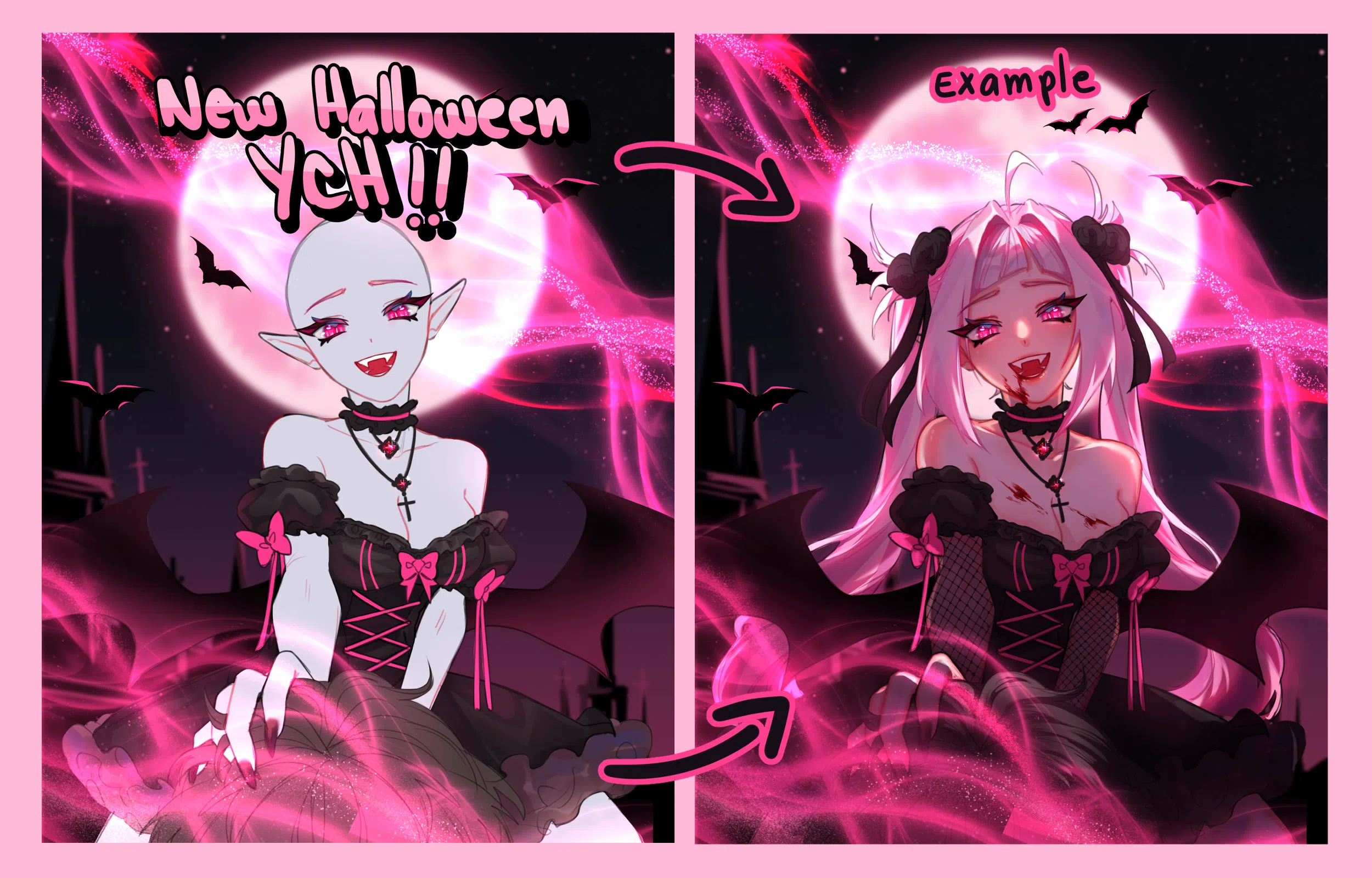 🦇PINKY VAMPIRE, HALLOWEEN YCH 🦇🩷 by xiang_xumxum (@xiang_xumxum) | VGen