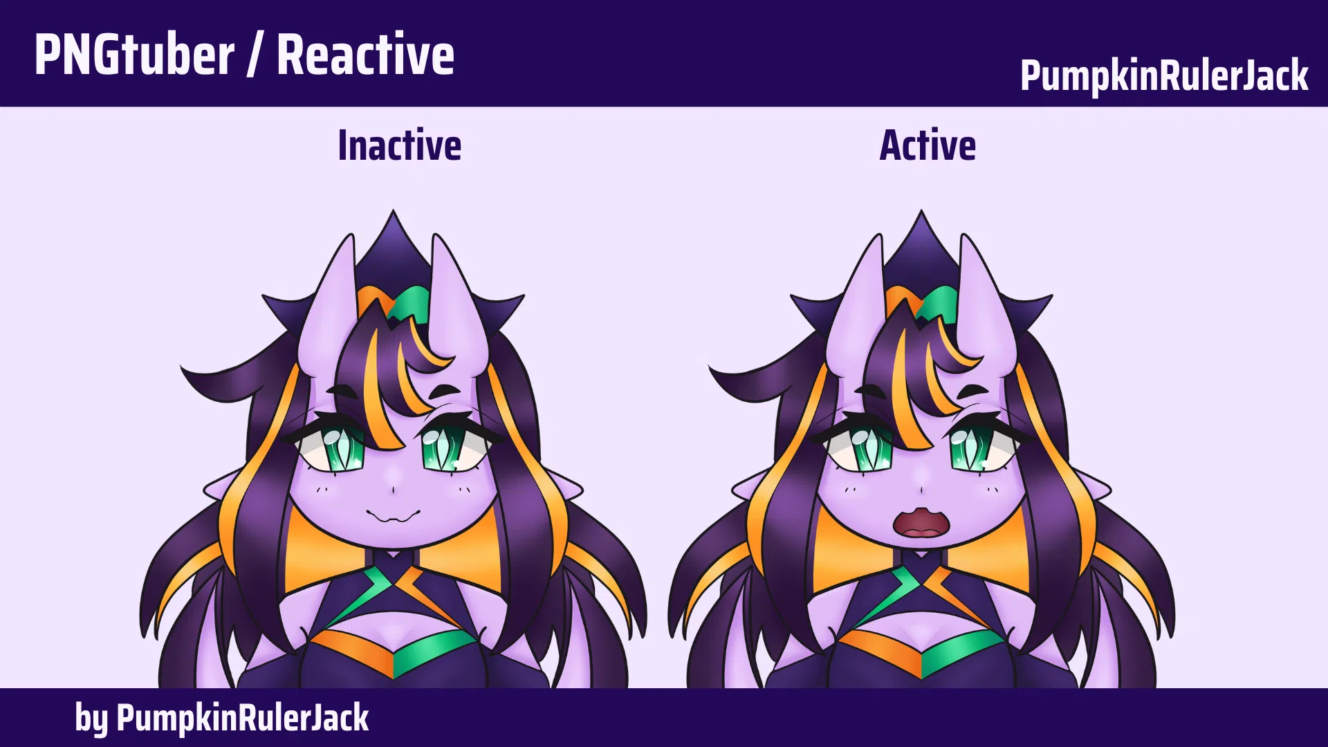 Chibi PNGtuber / Reactive PNG by Jade (@PumpkinRulerJade) | VGen