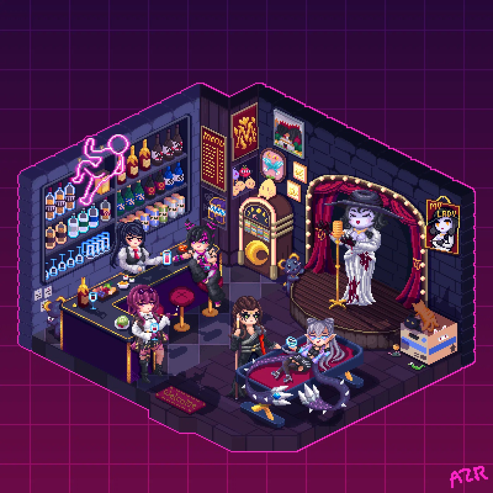 Isometric Rooms Pixel Art by Azure Gemma Byte (@azuregemmabyte) | VGen