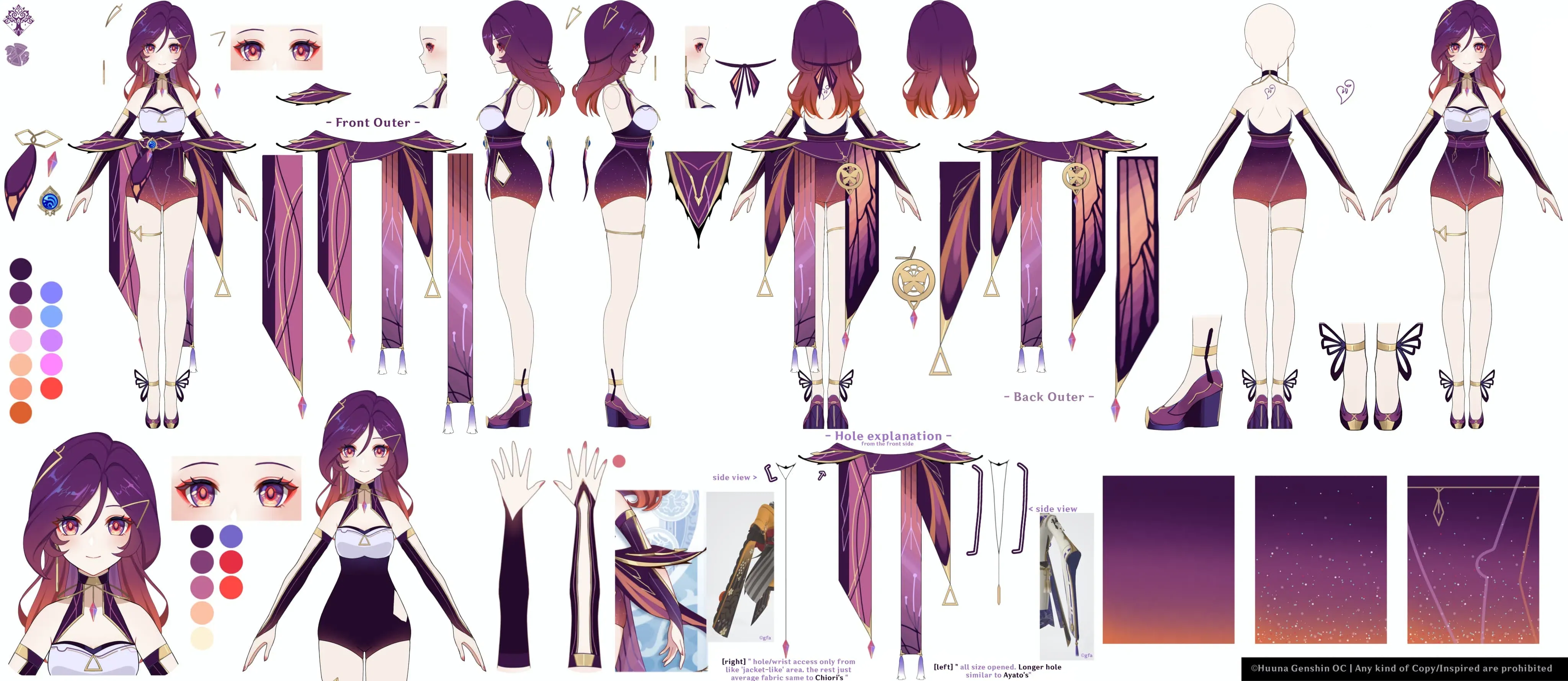Hard Overdetailed Anime OC Character Sheets (Recommend for 3D Reference ...