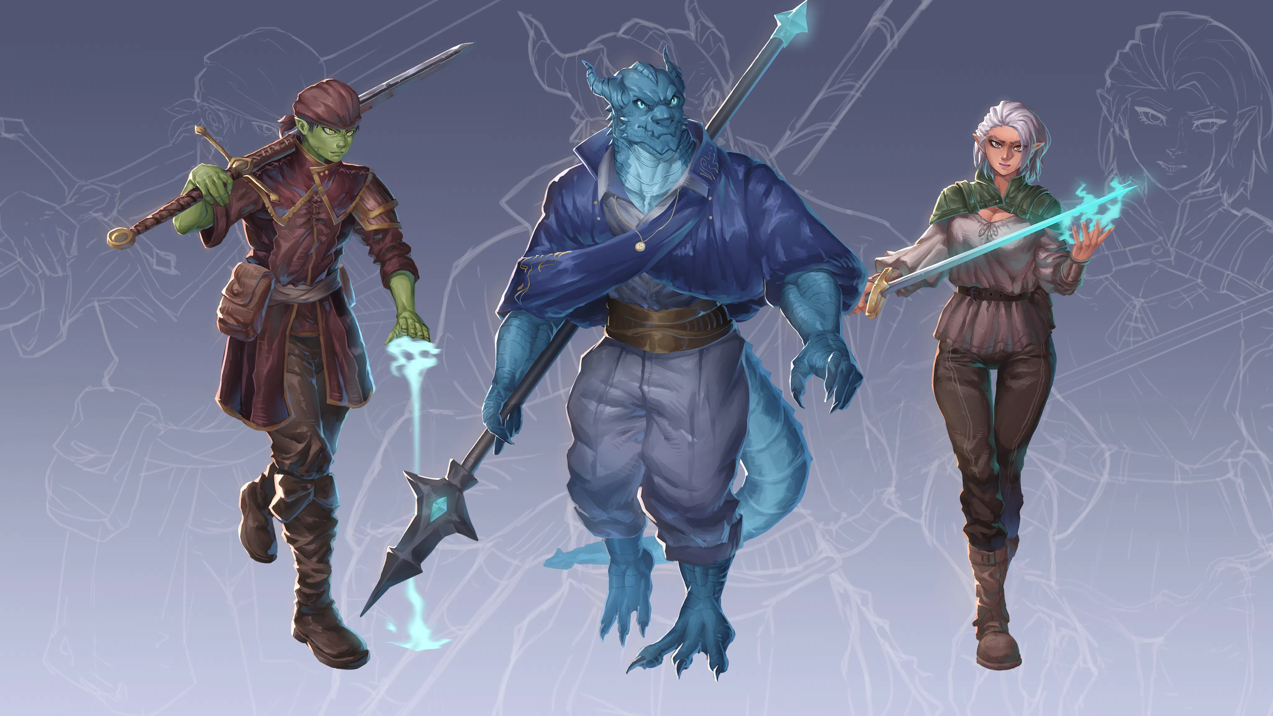 DnD Characters Illustration (Semi Realism) by Zhafran Hafizh (@zhafran ...