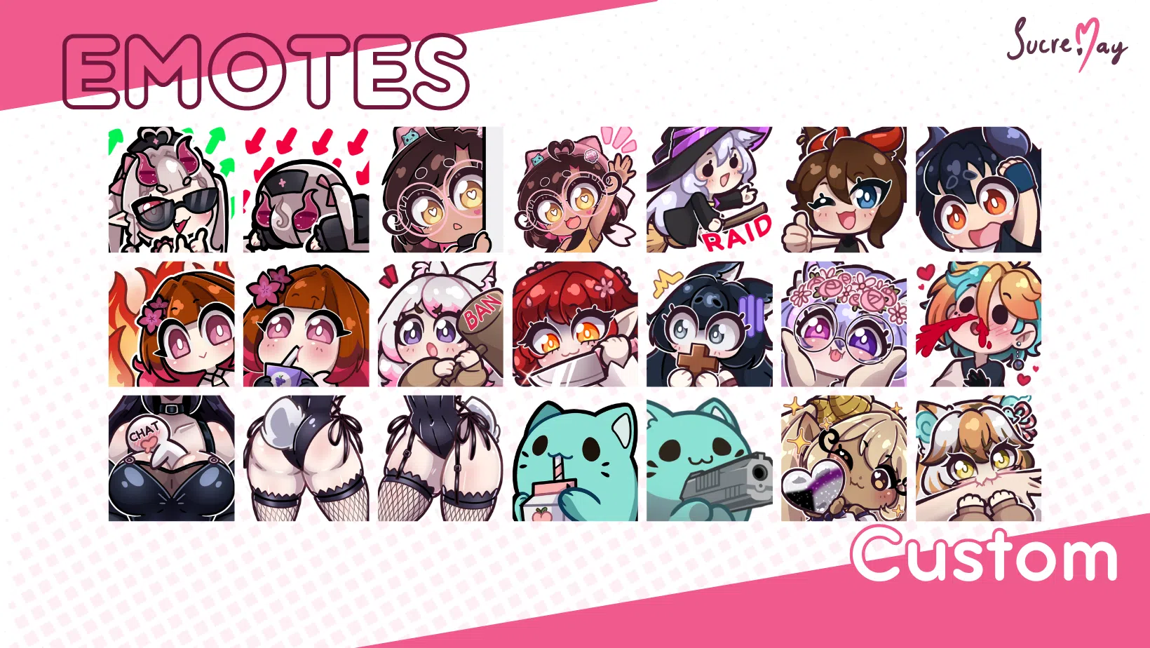 Custom Emotes by SucreMay (@SucreMay) | VGen