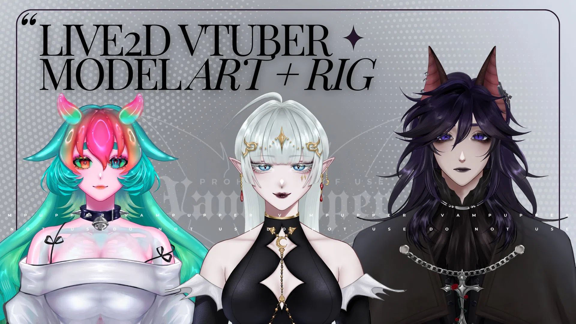 Live2D Vtuber Model Art + Rig Commission by vampupper (@vampupper) | VGen