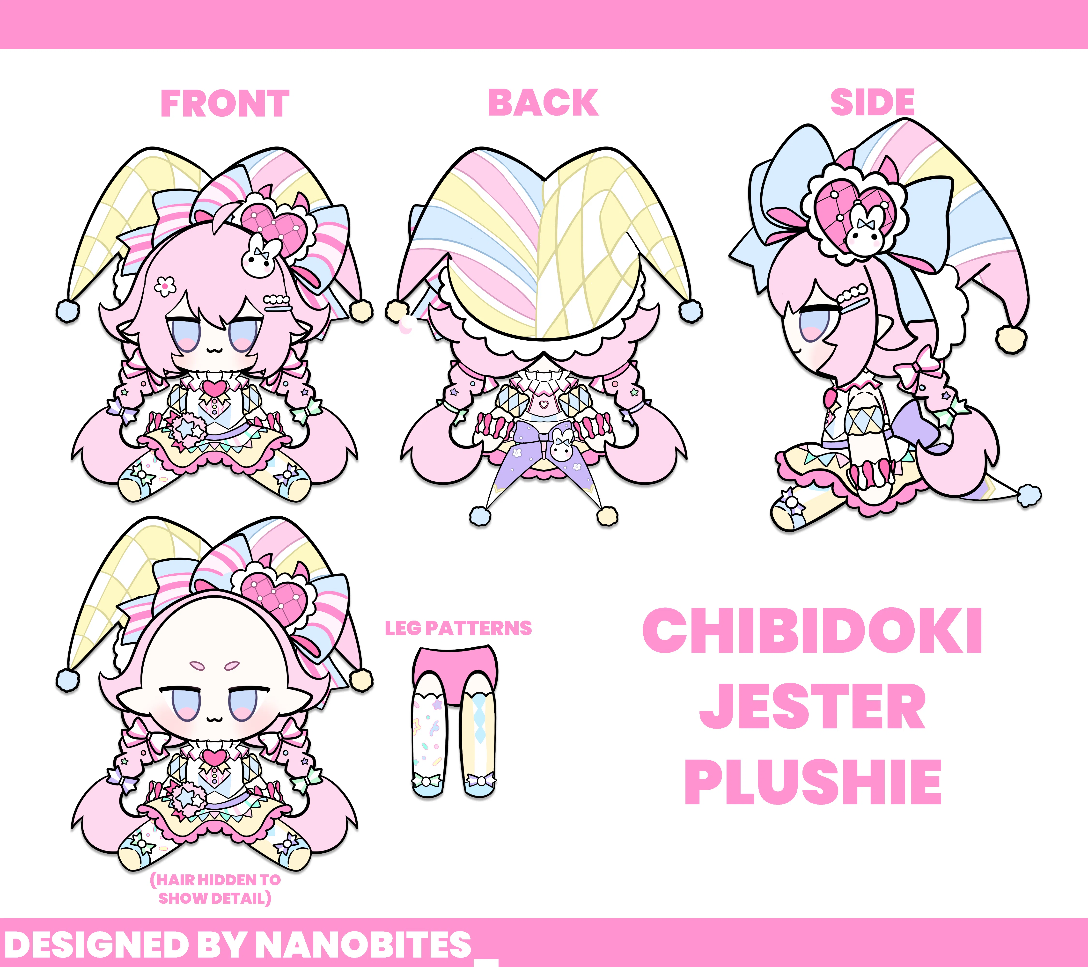 Plushie Reference Sheet for Merch by Kiba (@kibawoo) | VGen