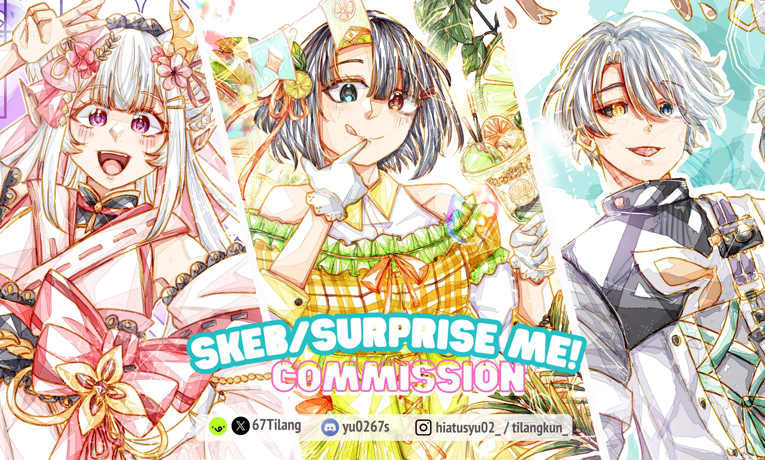 Skeb Surprise Me! Anime Style Illustration Watercolor Painting by Yuu ...