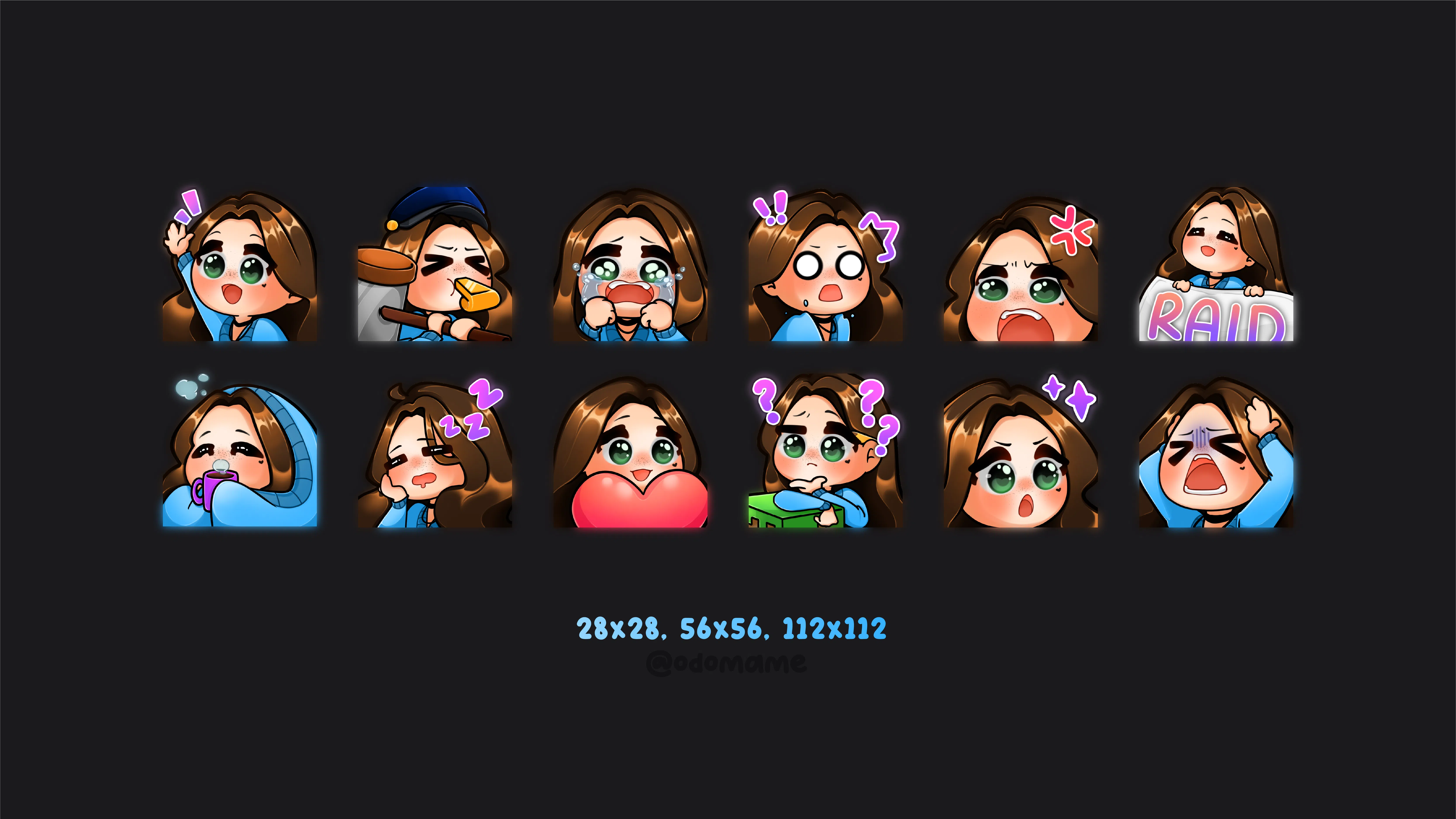 Custom Emotes by OdoMame (@OdoMame) | VGen
