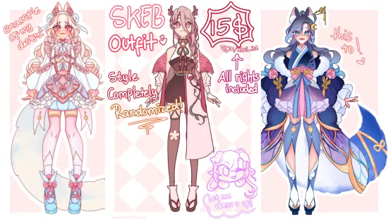 Dress me up skeb! (Colored sketch) by Khoi_ist (@Khoi_ist) | VGen