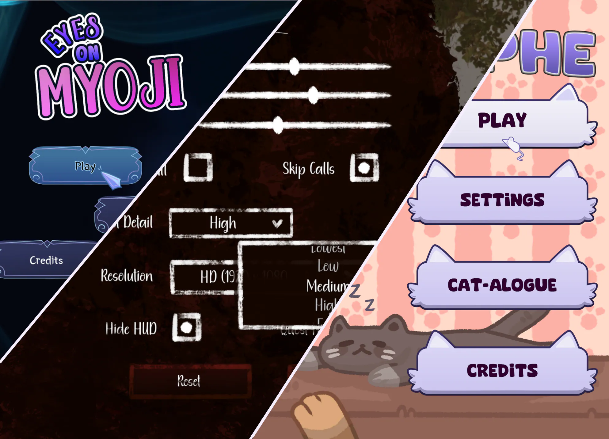 Game User Interface (UI) Design / Visual Novel GUI Design by Rosia ...