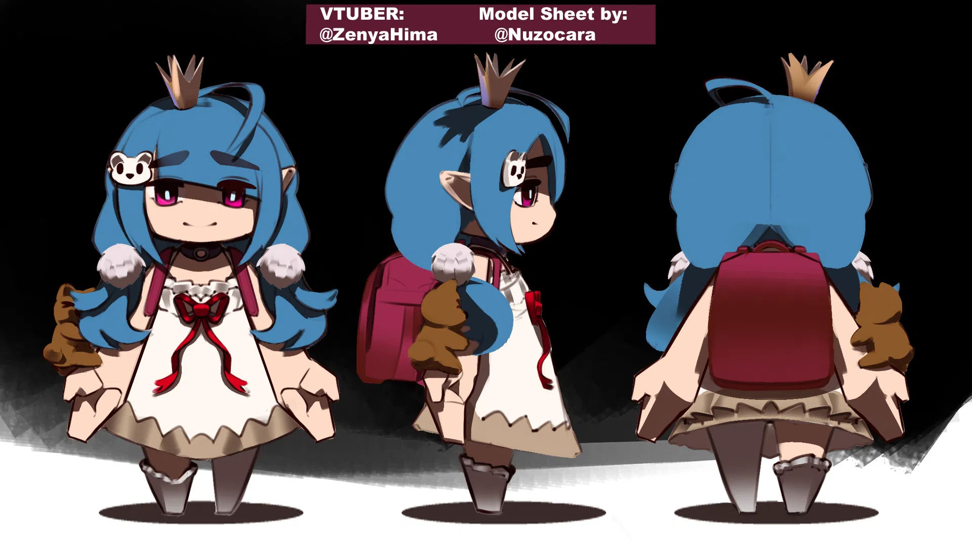 Chibi model reference sheet 3D/2D by nuzocara (@nuzocara) | VGen