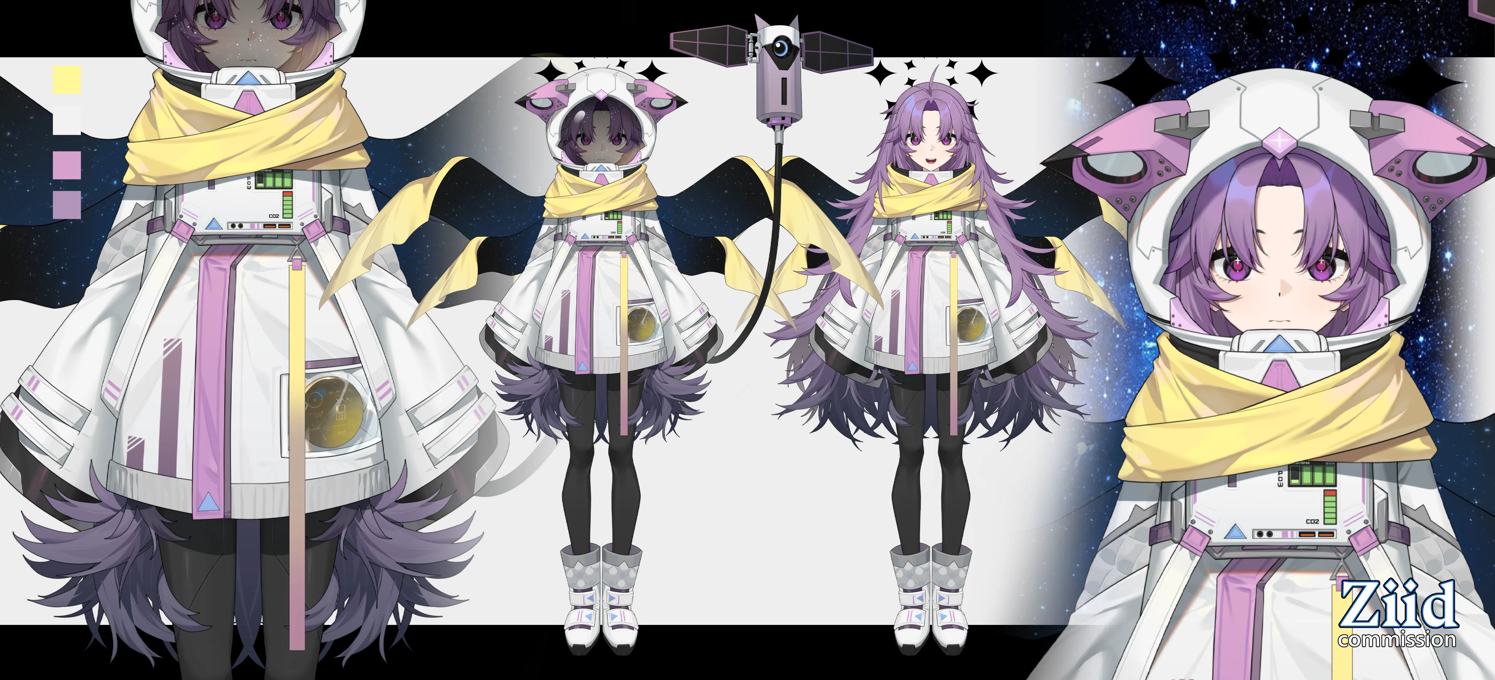 live2d art/Character Design/Live2d rig by ziid (@ziid69) | VGen