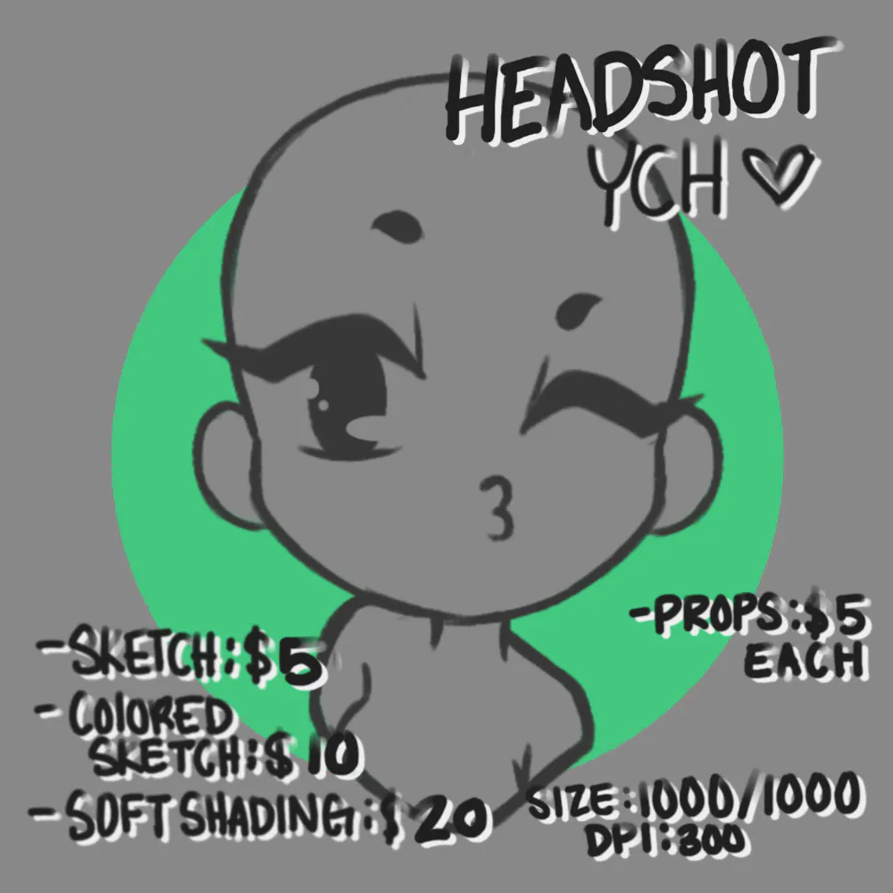 Chibi Headshot YCH by dezarts (@dezarts) | VGen
