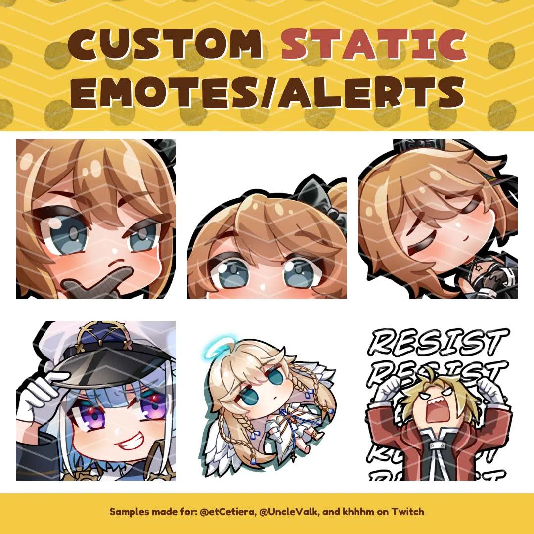 Basic Static/Animated Emotes by RenkiP (@2p_renki) | VGen