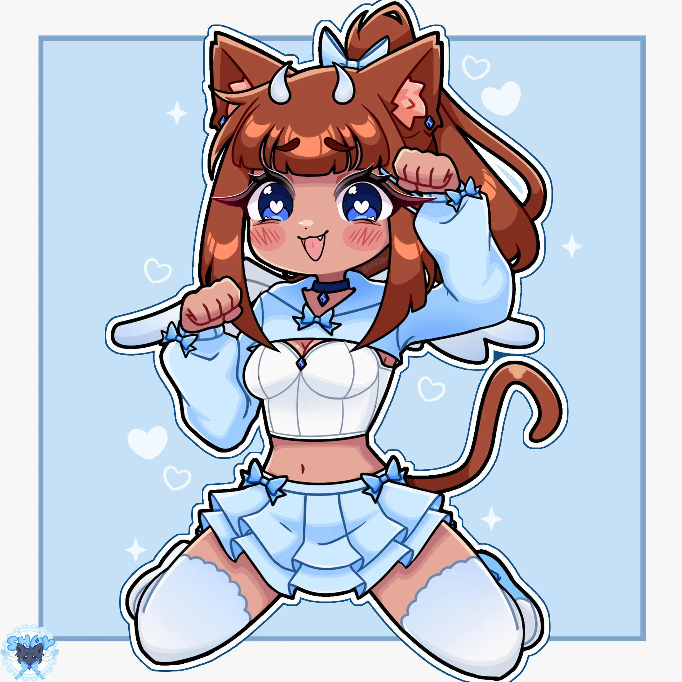 FULLBODY YCH NYAH POSE ANIME/CARTOON STYLE by Shaykitty3 (@Shaykitty3 ...