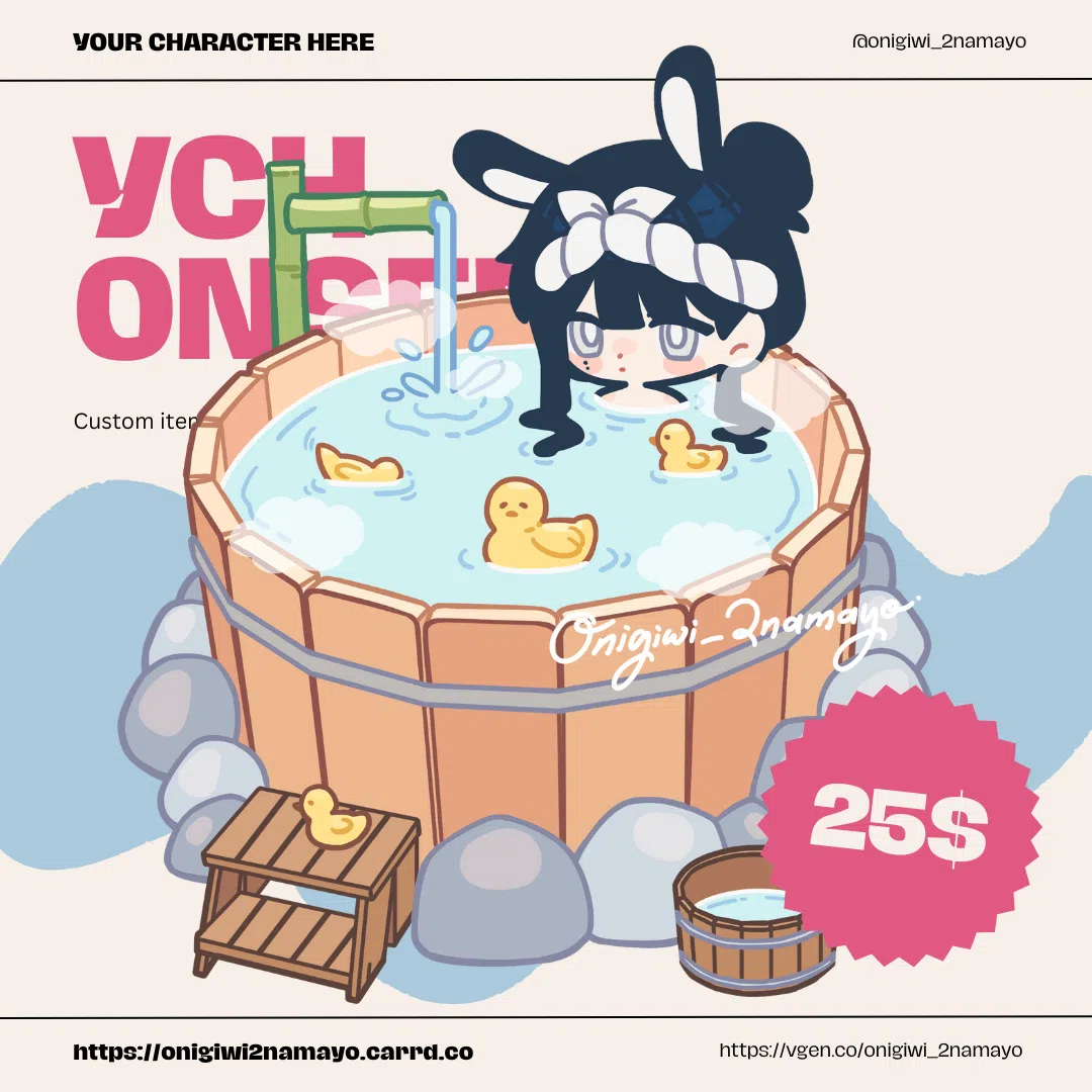 [YCH] Chibi Onsen🛁 by Hika (@onigiwi_2namayo) | VGen
