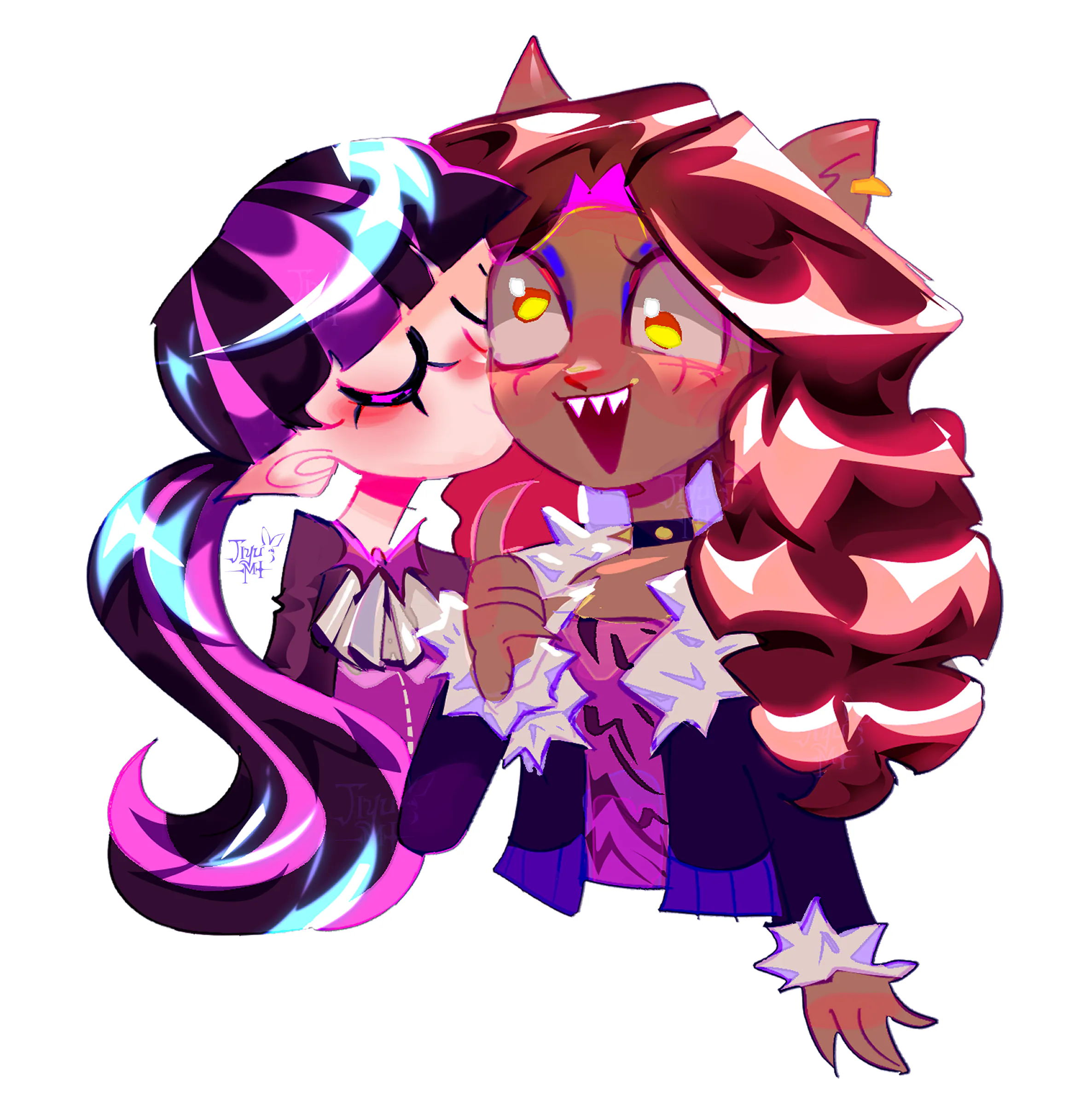 Chibi couple Art / Selfship, ocxoc, ocxcanon etc by jiyu_Mi (@jiyu_Mi ...