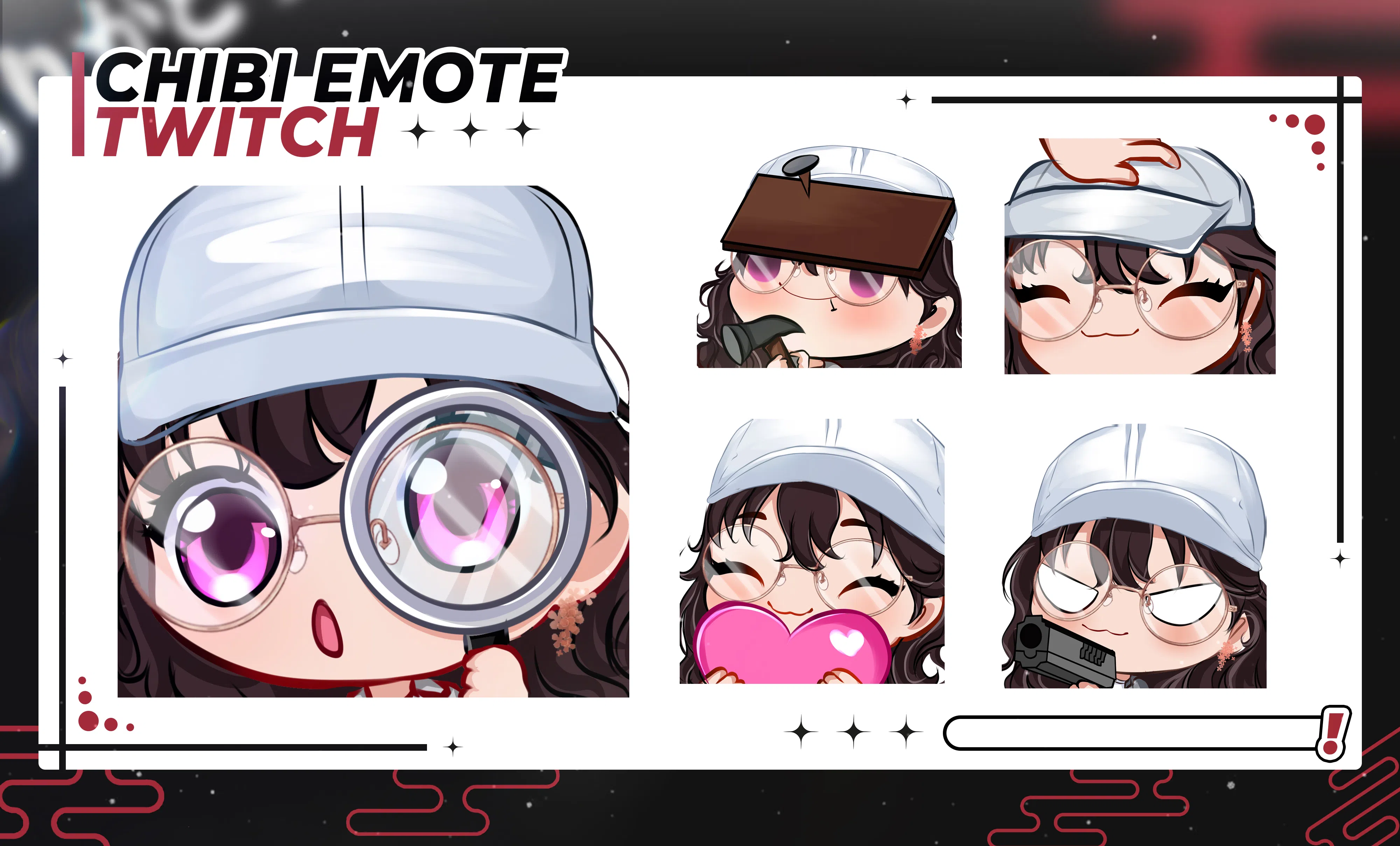 Emotes Twitch (Buy 5 free 1) by Noir Eclipse Studio ☽ (@NoEclipse) | VGen