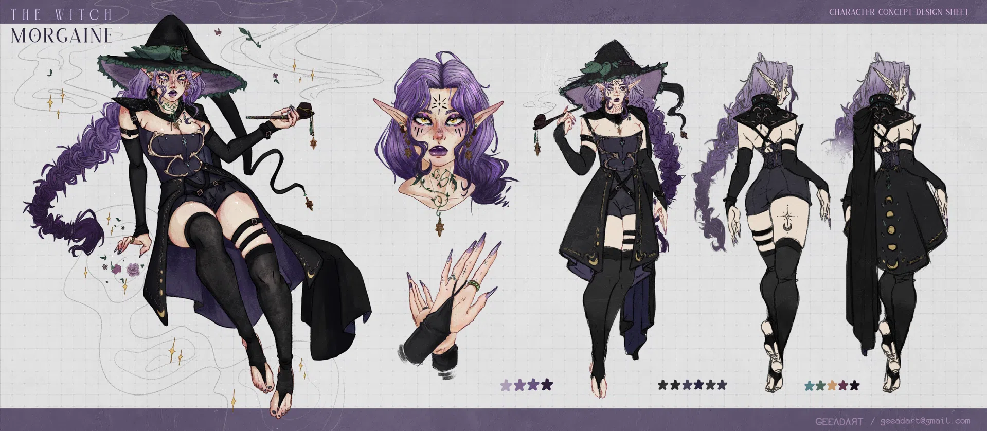 Character Design Reference Sheet by Gee (@Geeadart) | VGen