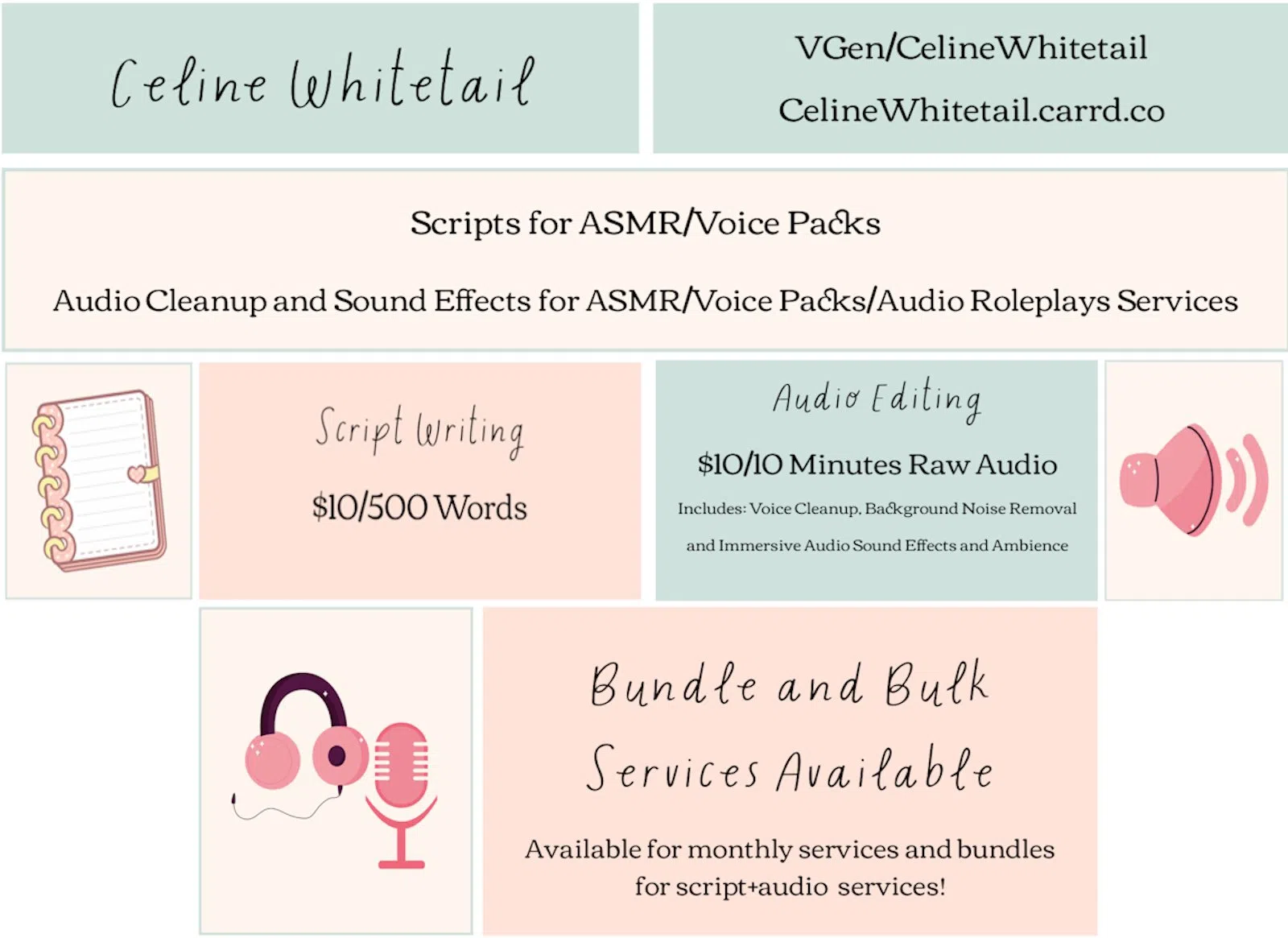 Script Writing (for ASMR/Voice Pack/Audio Roleplay) by Celine Whitetail ...