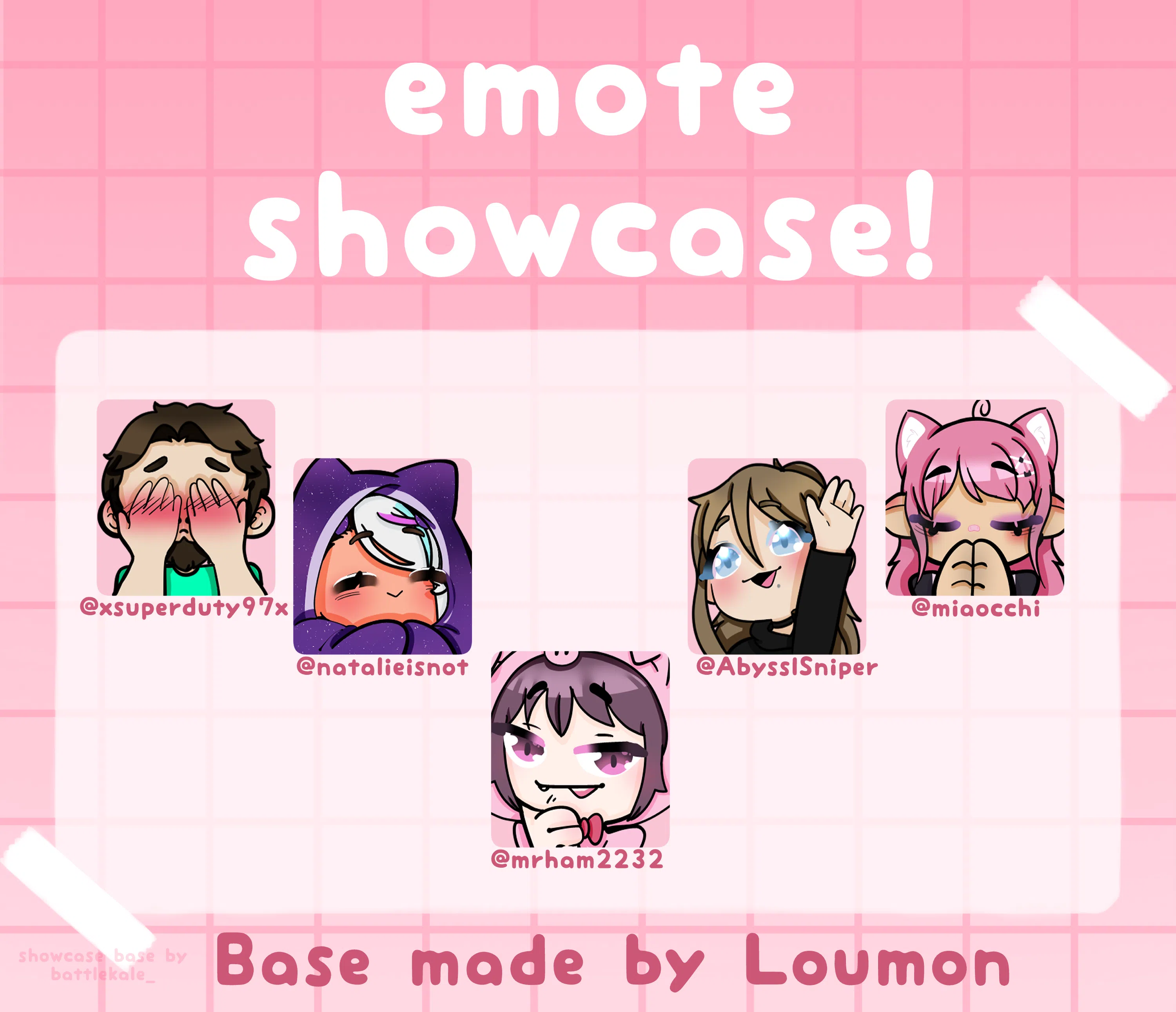 Emotes using Emote Base by Loumon by miaocchi (@miaocchi) | VGen