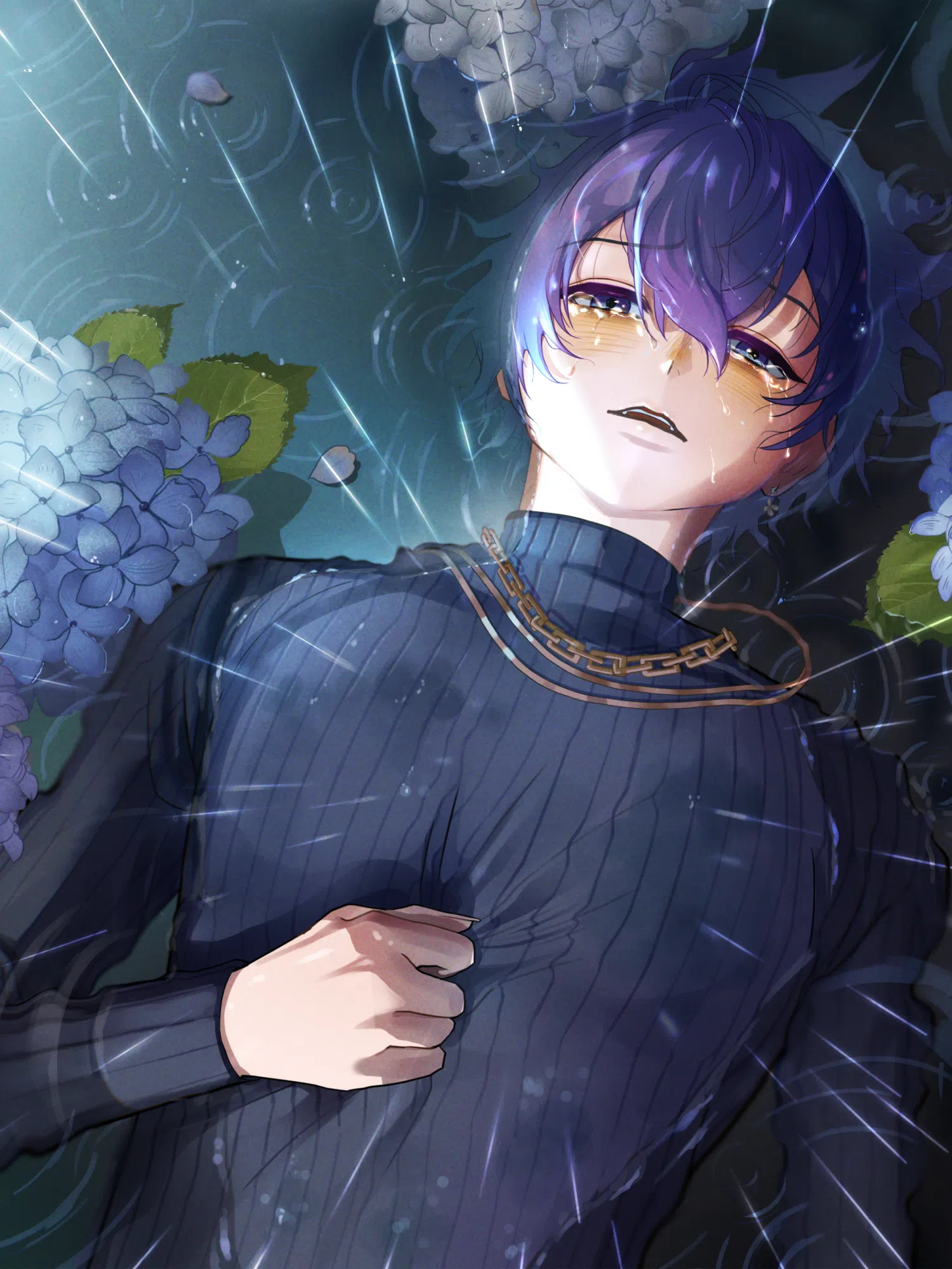 Shoto's cover song "Dried Flowers" fanart