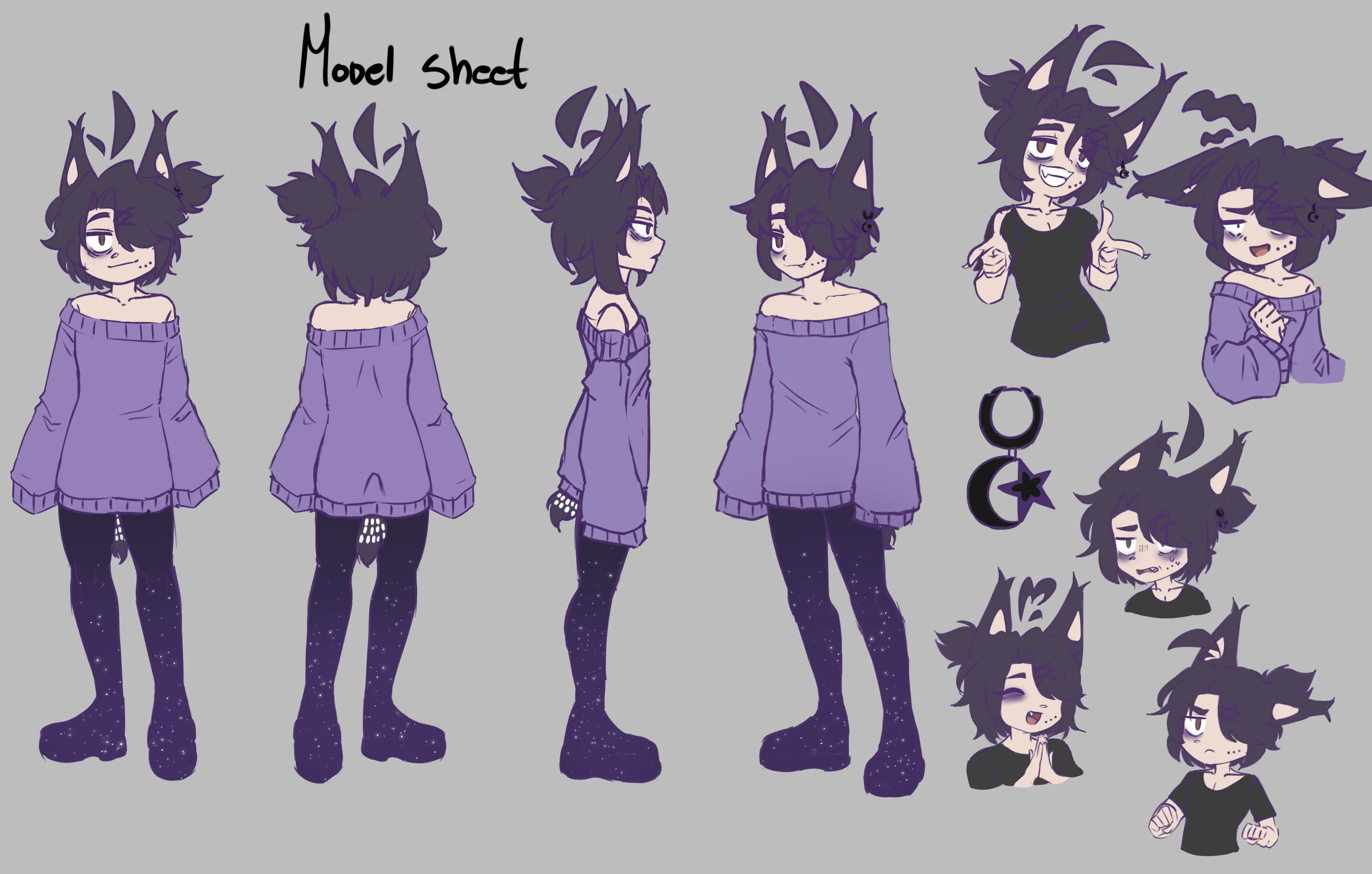 Model Sheet — Character Design $100 by Umeko_Lynx (@umeko_lynx) | VGen