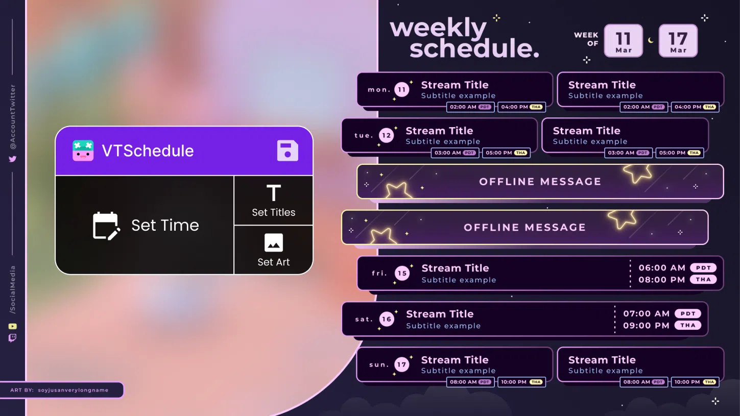 [VTSchedule] Stream Schedule | Automate by shou* 🍅 (@catsember) | VGen