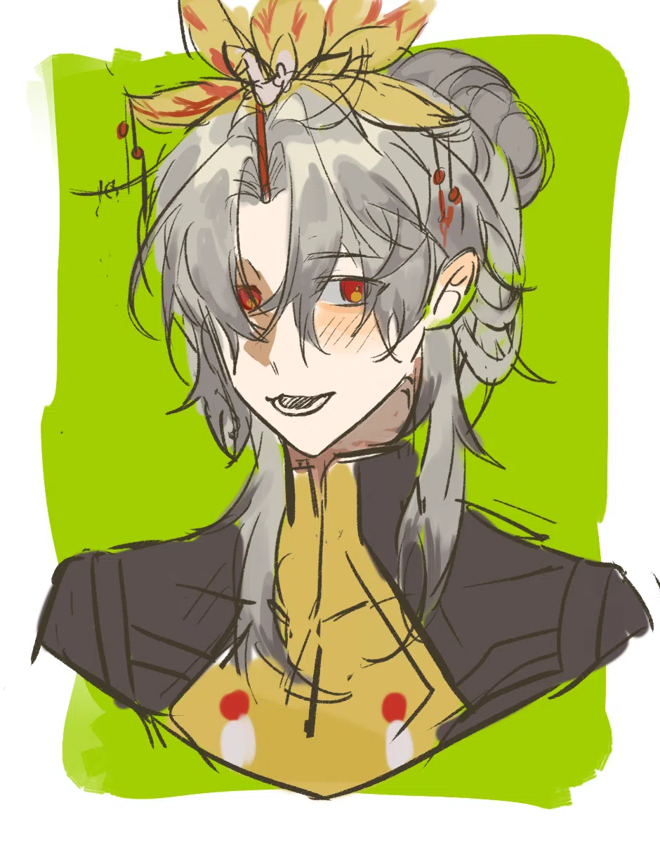 Colored sketch bust up