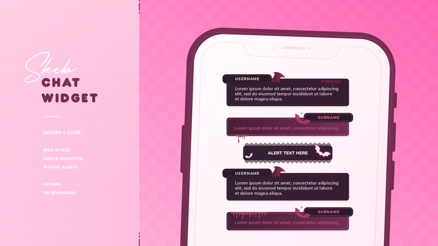 Chat Widget | Skeb by rory (@roryrinn) | VGen