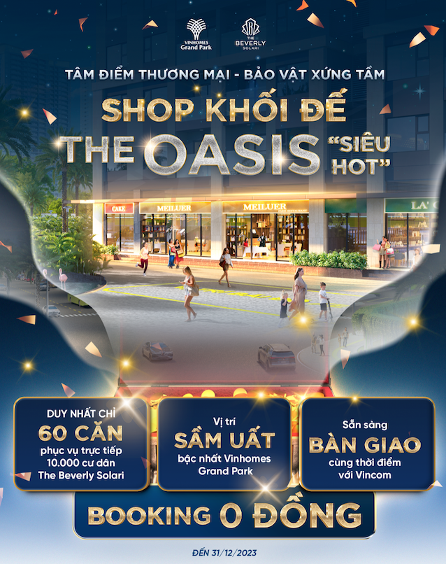 Shop The Oasis - The Beverly Solari: Tâm điểm thương mại - Bảo vật xứng tầm