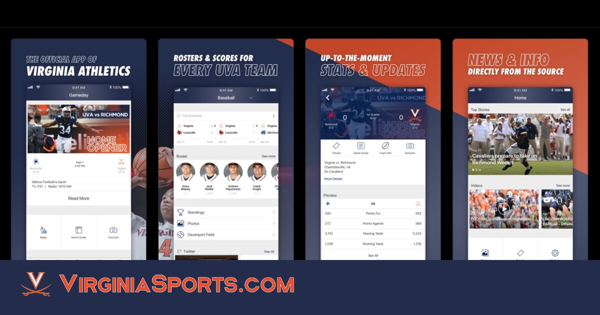 UVA Athletics Launches New Mobile App – Virginia Cavaliers Official ...
