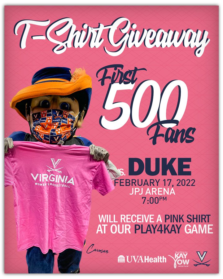 Virginia Womens Basketball | Virginia Hosts Duke on Play 4 Kay Night