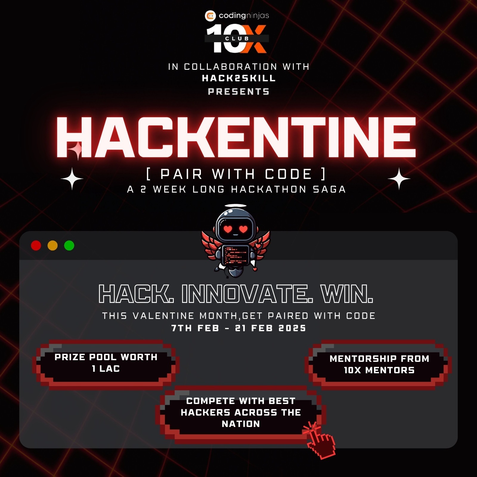 Hackentine Hackathon 2025 - Pair with code | Hack2skill