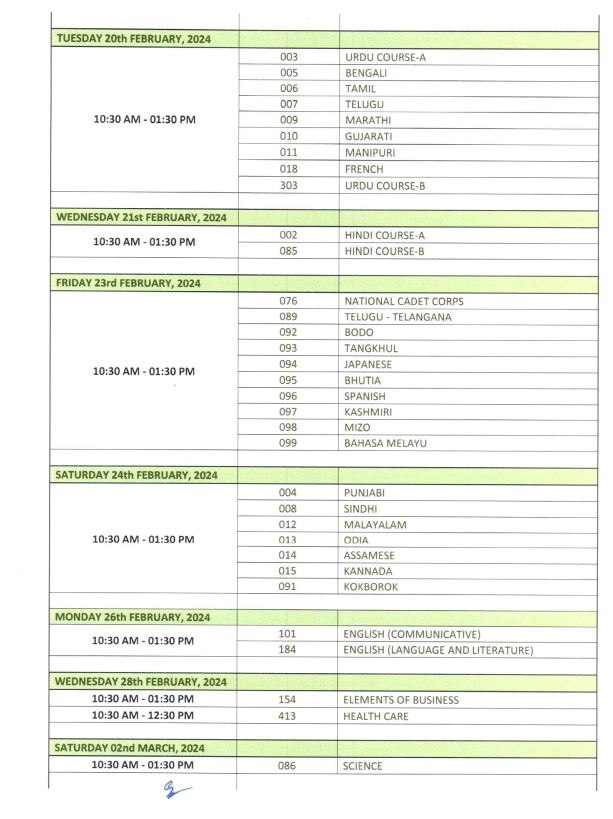 CBSE announces timetable for Class 10, Class 12 Board exams 2024 ... CBSE announces timetable for Class 10, Class 12 Board exams 2024 ...