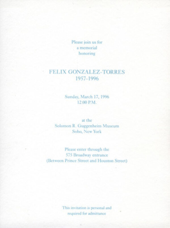 Felix Gonzalez-Torres, Ross Laycock & Carl George: An… | Visual AIDS