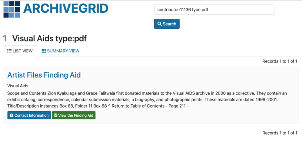 Announcing: Finding Aids for the Visual AIDS Archive | Visual AIDS