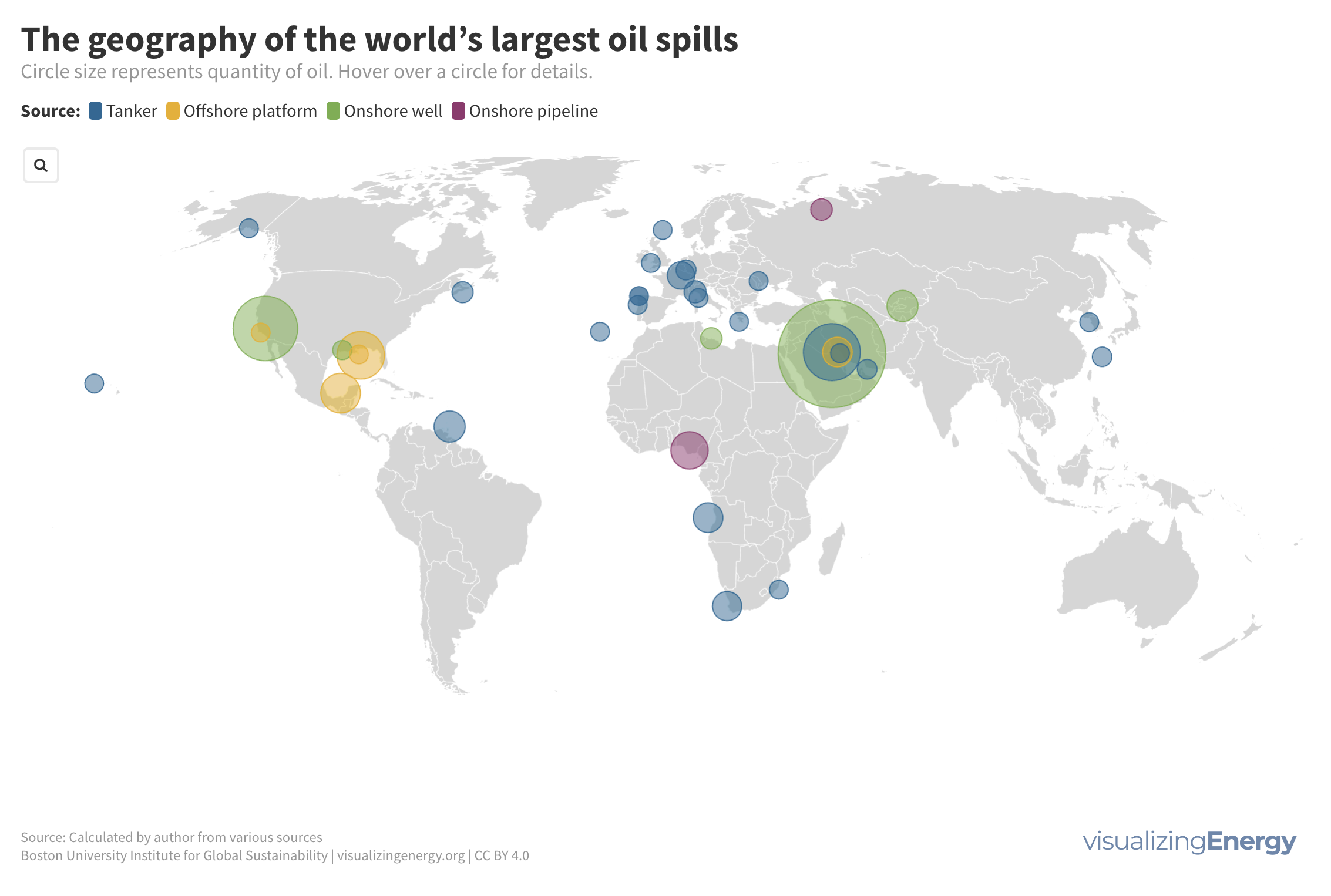 Oil spills: when, where, how big? - Visualizing Energy