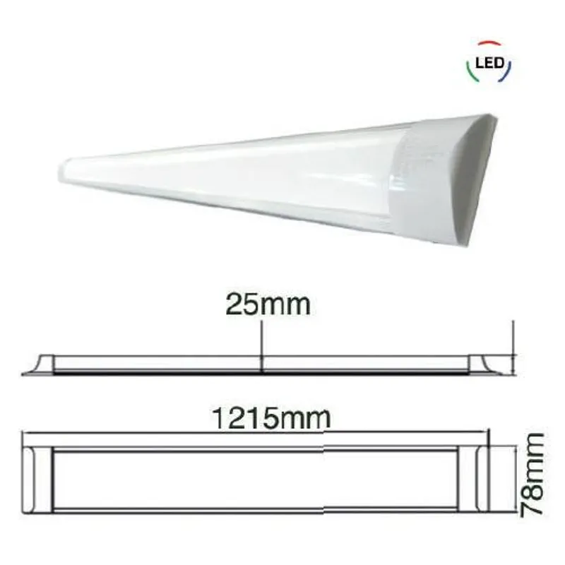 Yee solutions gabinete led slim 36w 6500k 1.28m blanco