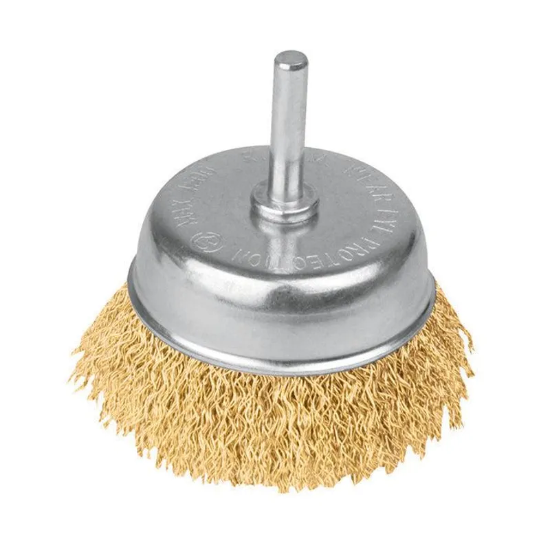 Carda de copa 2 3/4", alambre grueso, para taladro